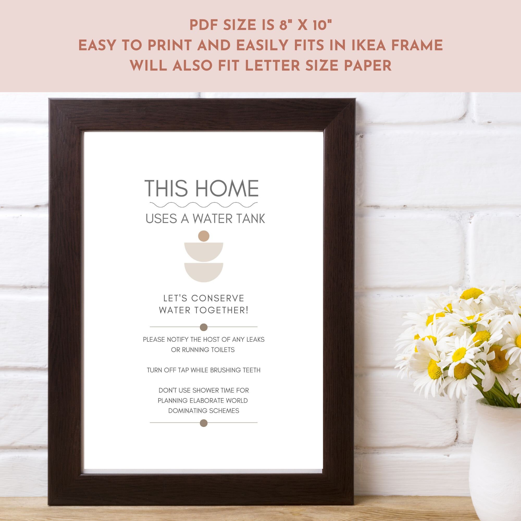 Water Rules Print 3 Printable Designs Conserve Water Sign - Etsy