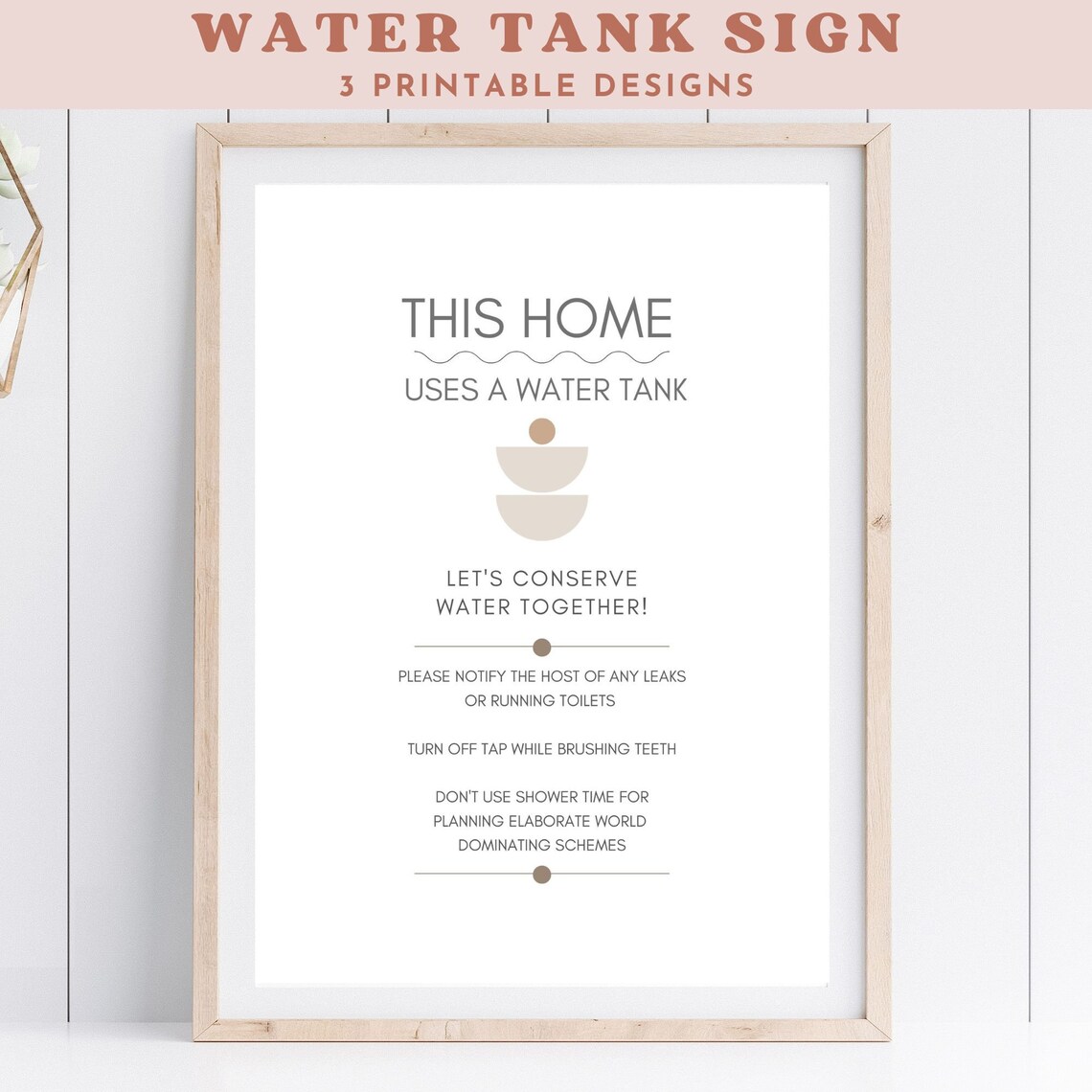 Water Rules Print 3 Printable Designs Conserve Water Sign - Etsy