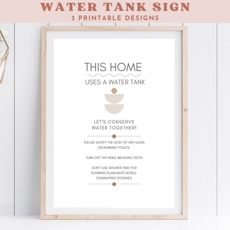 Water Rules Print 3 Printable Designs Conserve Water Sign - Etsy
