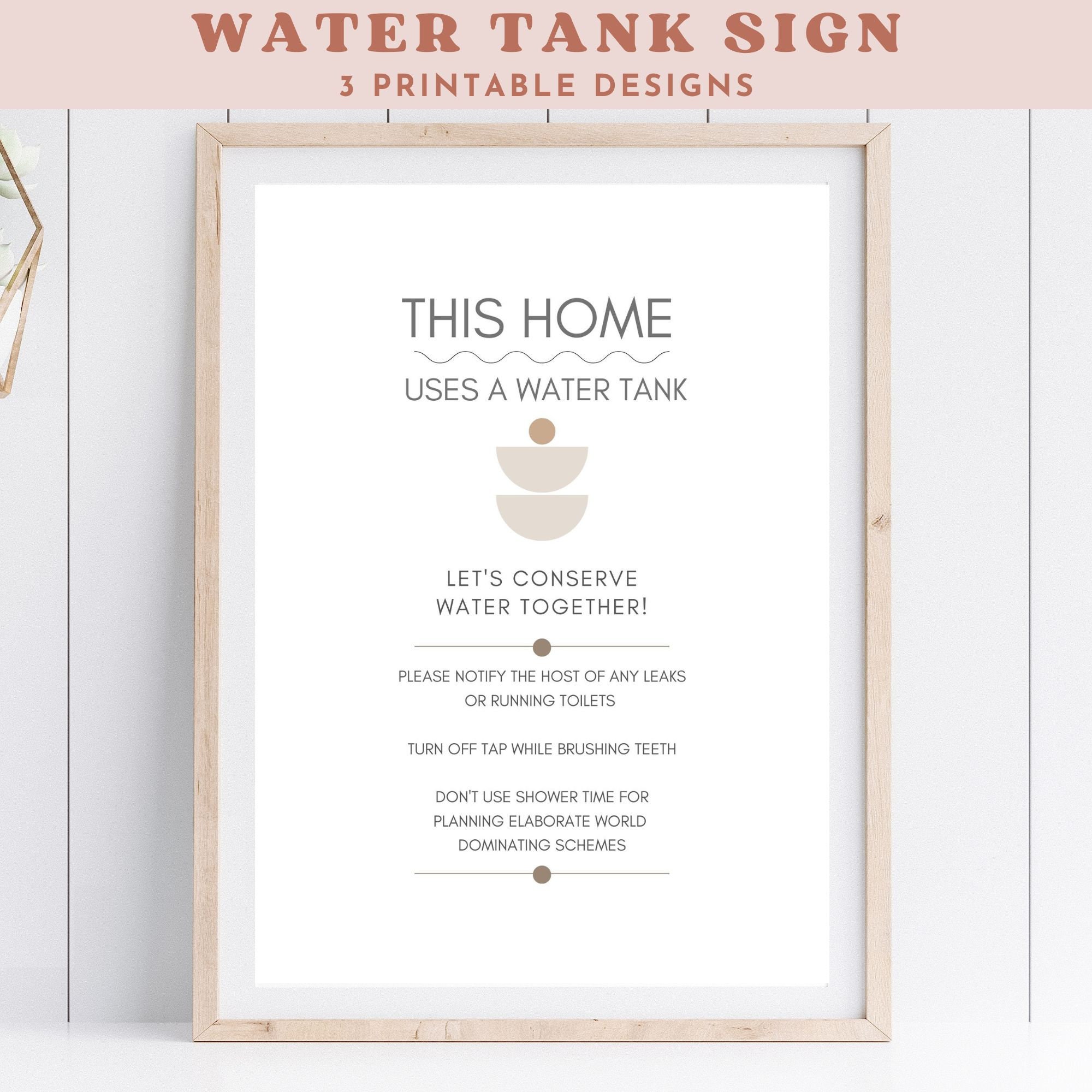 Water Rules Print 3 Printable Designs Conserve Water Sign - Etsy