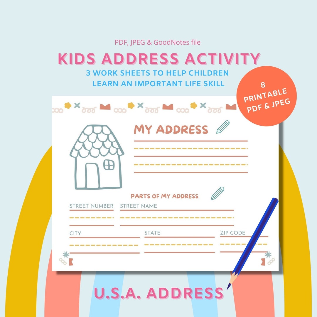 Busy Book Printable Activity - Kids Address Book - Homeschool Learning ...