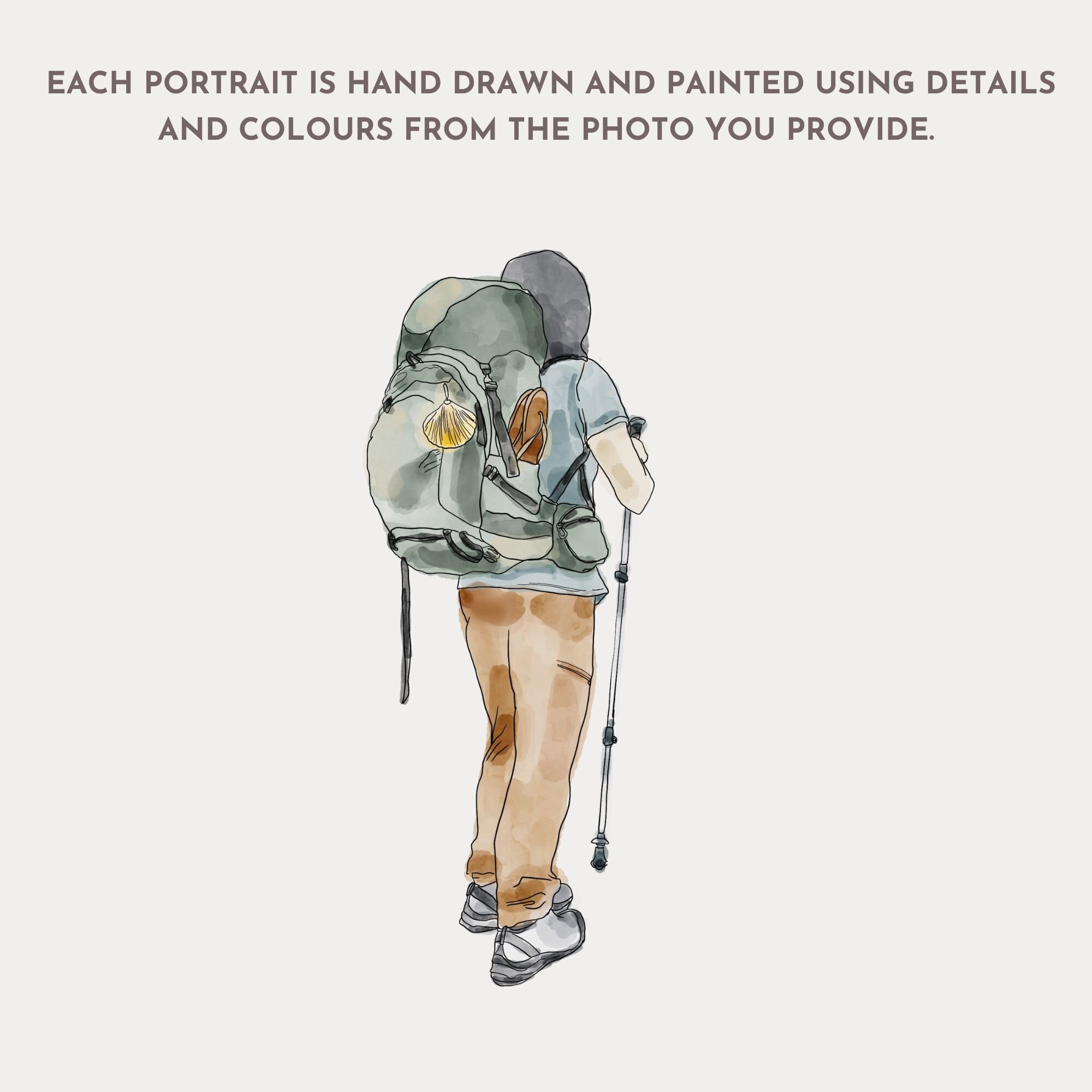 Custom the Way of St James Portrait for up to 5 People People Digital ...