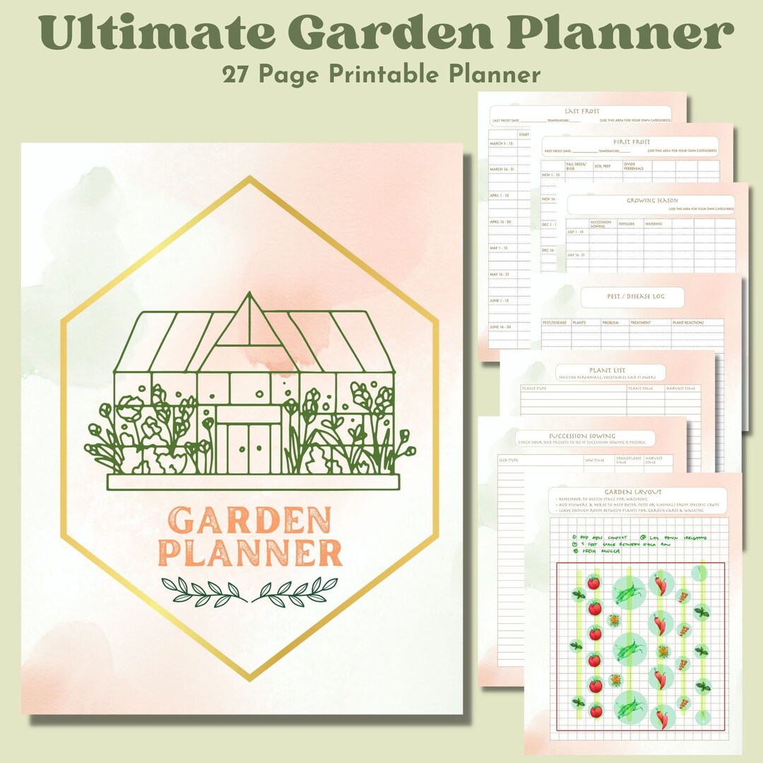 Garden Workbook - Gardening Binder Journal - Seed Inventory Printable ...