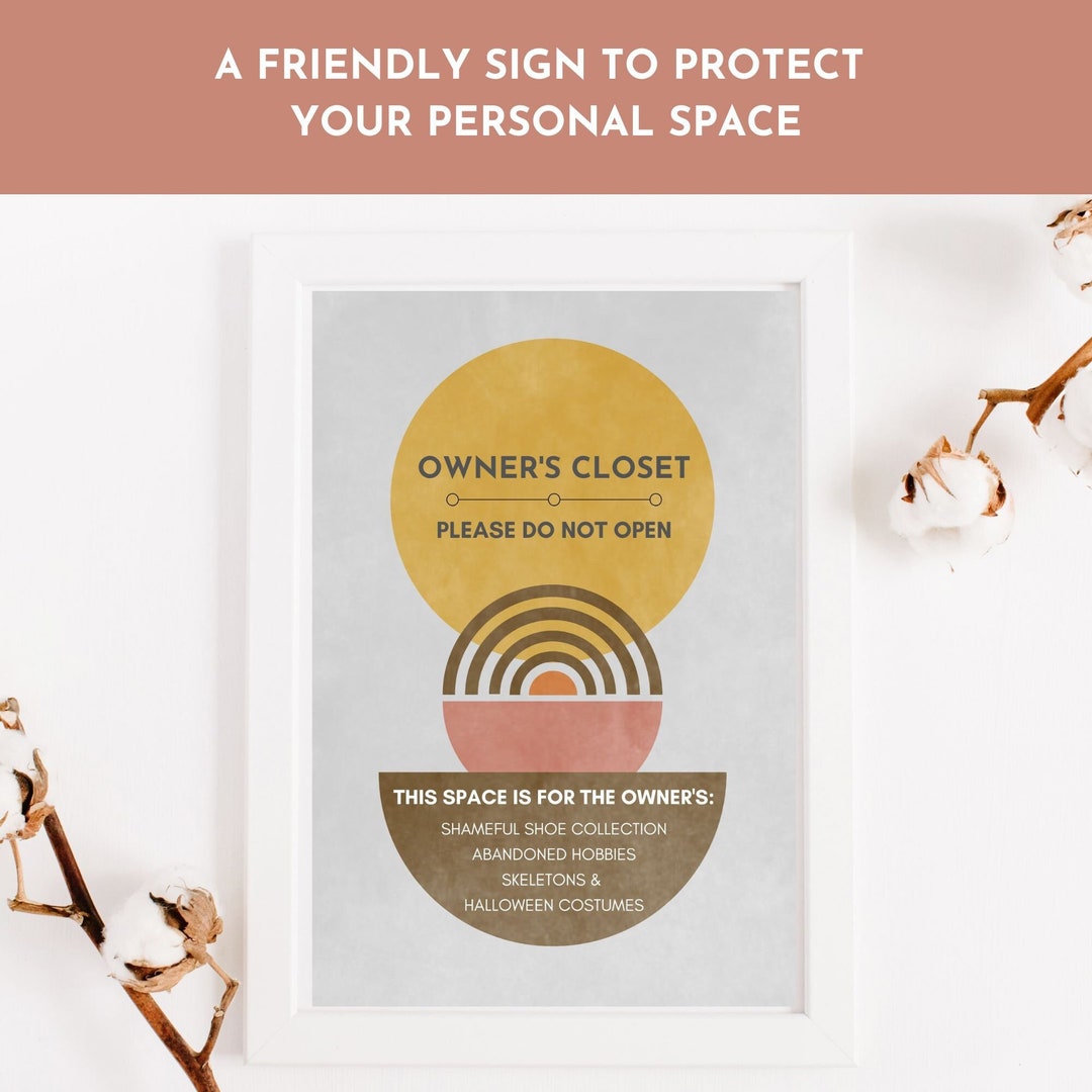 Keep Out Sign - Rental Owner Closet Sign - Privacy Sign - Beach House ...