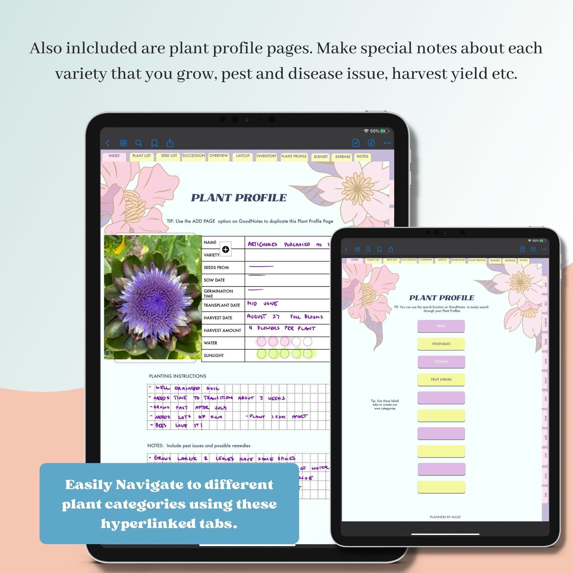 Goodnotes Garden Notebook Digital Vegetable Garden Journal Plant Care ...