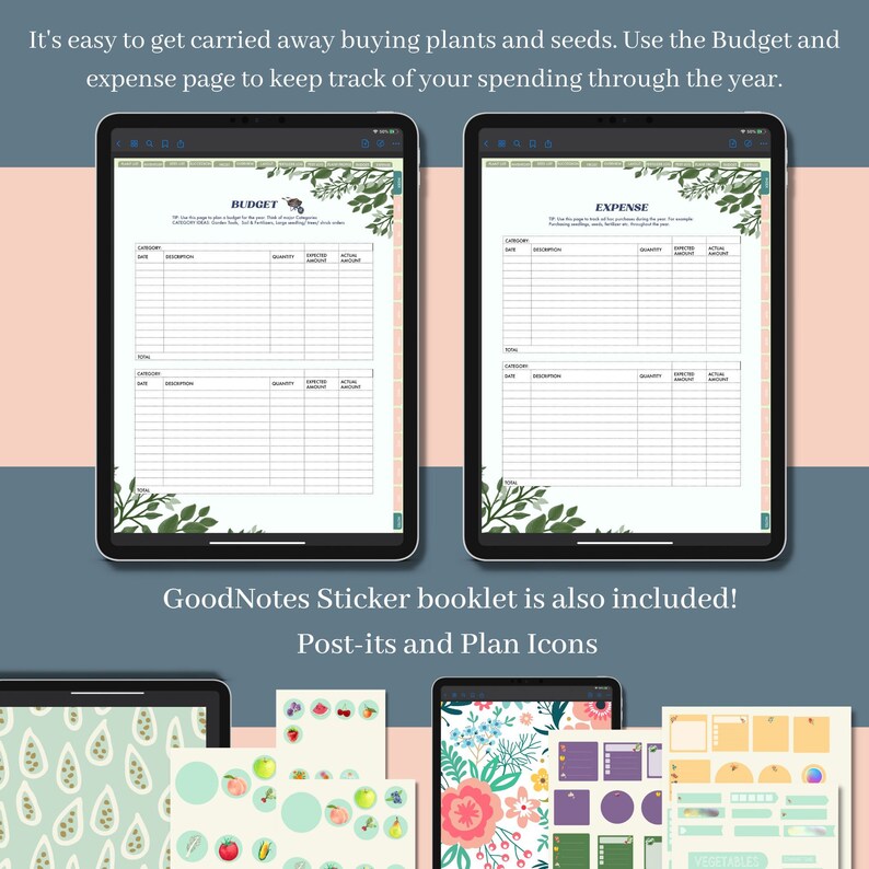 Garden Journal - Digital Garden Planner - First and Last Frost ...
