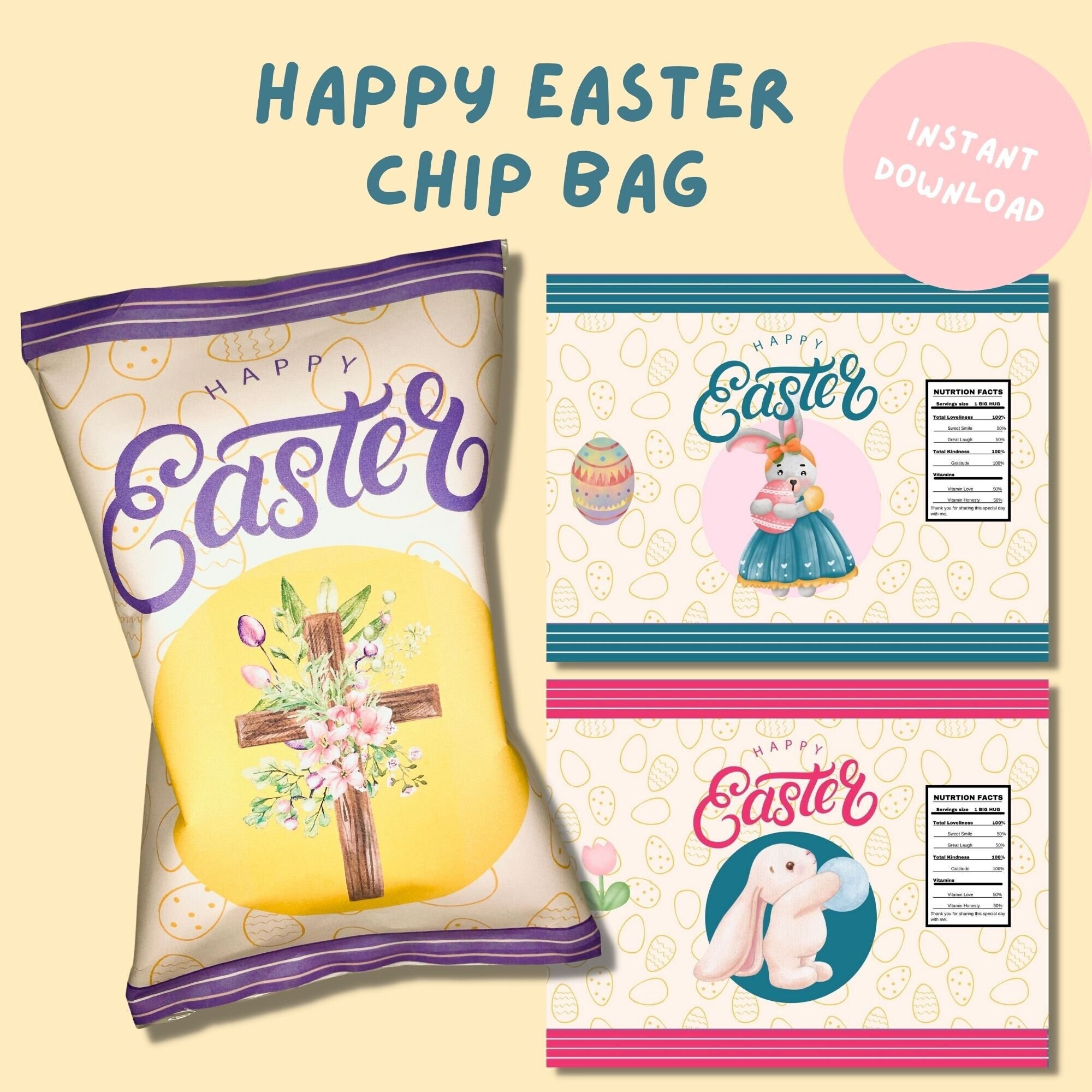 Printable Chip Bag Easter Chip Bag Cross Chip Bag Etsy Printable Chip Bag Easter Chip Bag Cross Chip Bag Etsy