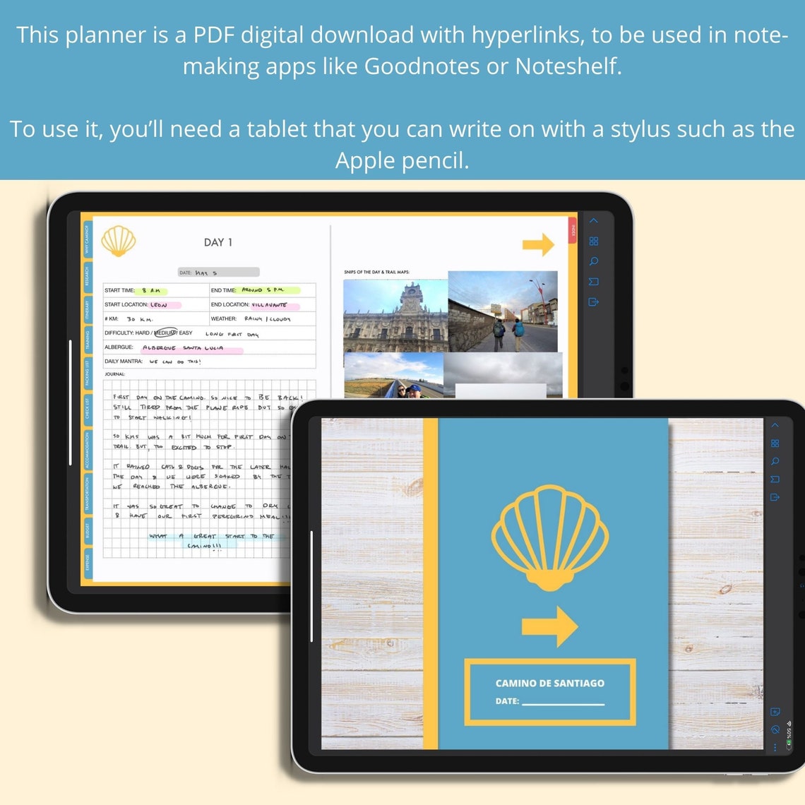 Camino De Santiago Buen Camino Digital Journal Camino - Etsy
