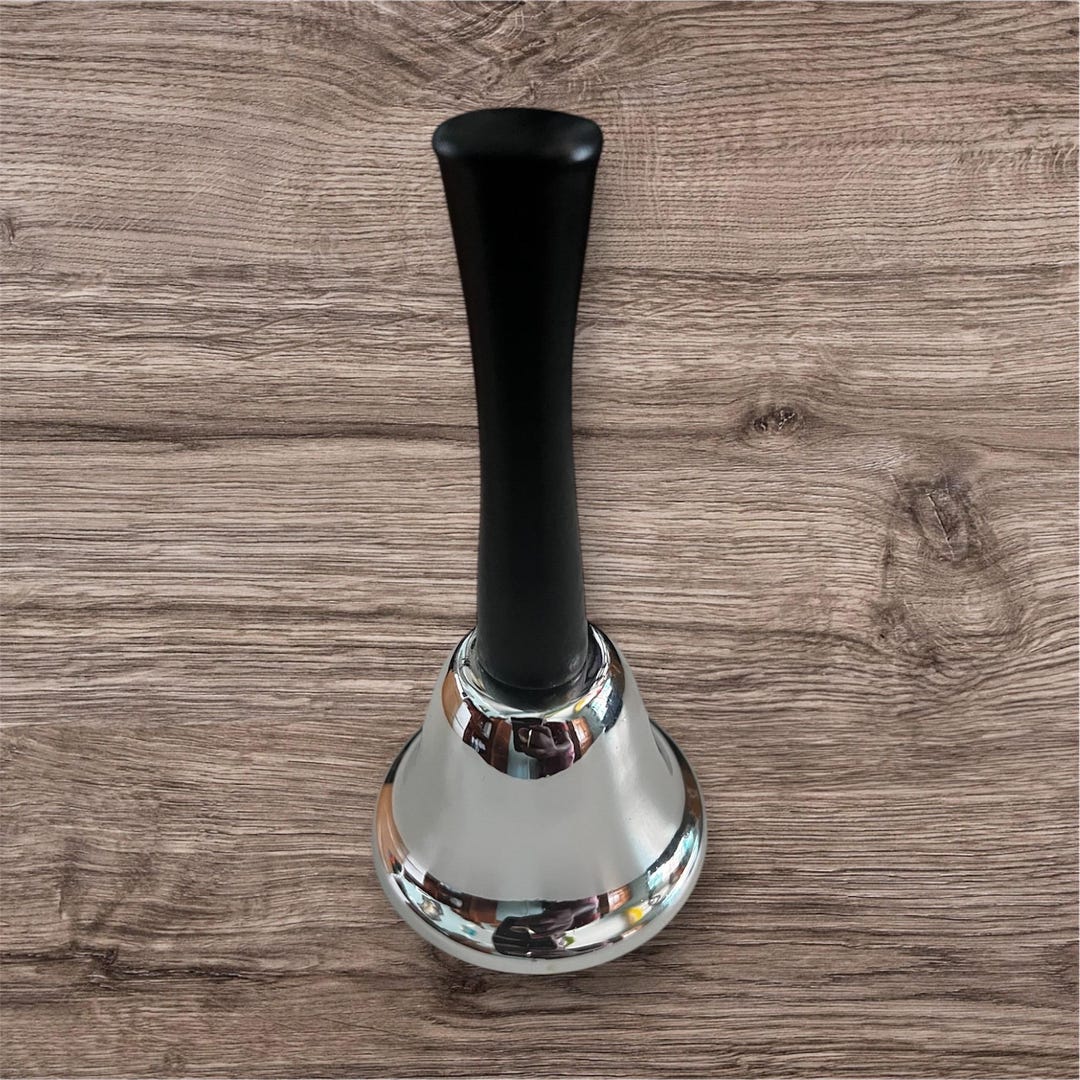 Silver Metal Hand Bell - Etsy
