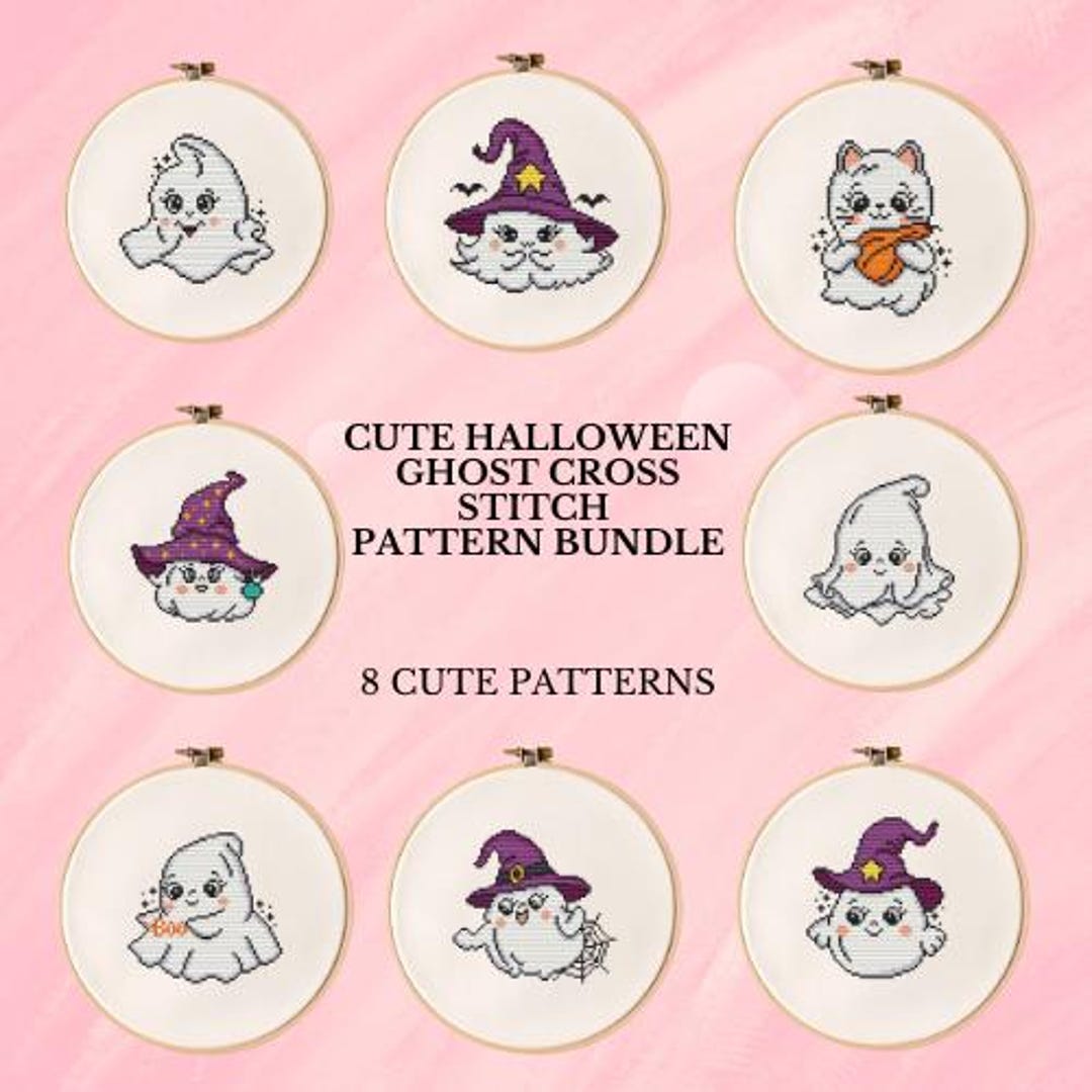 Ghost Cross Stitch Bundle Ghost Cross Stitch Pattern Bundle Cross ...