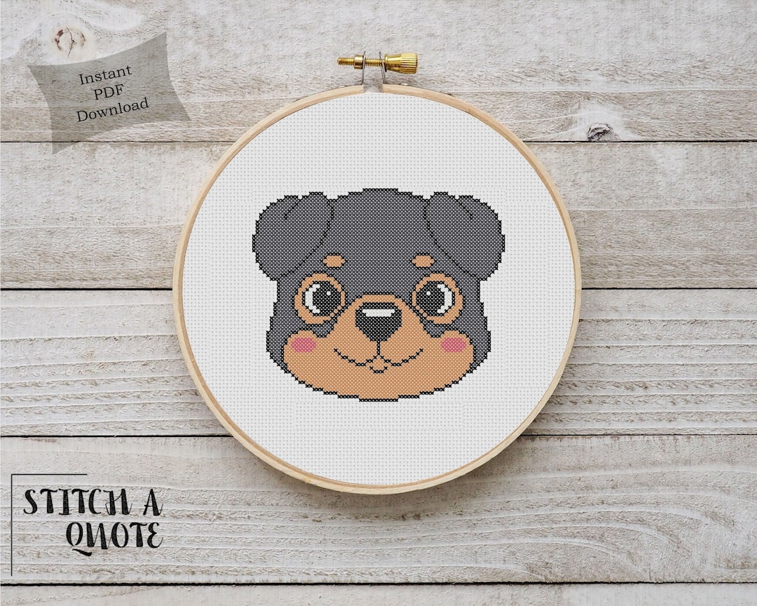 Cute Cross Stitch Pattern Dog Cross Stitch Simple Cross Stitch Chart ...
