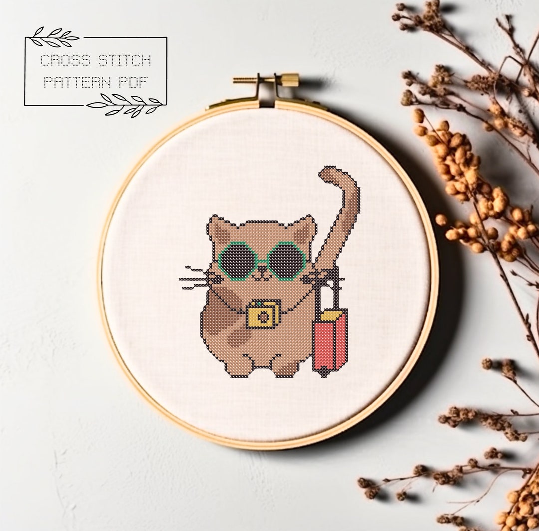 Cat Cross Stitch Pattern Cat Simple Cross Stitch PDF Pattern Cat Cross ...
