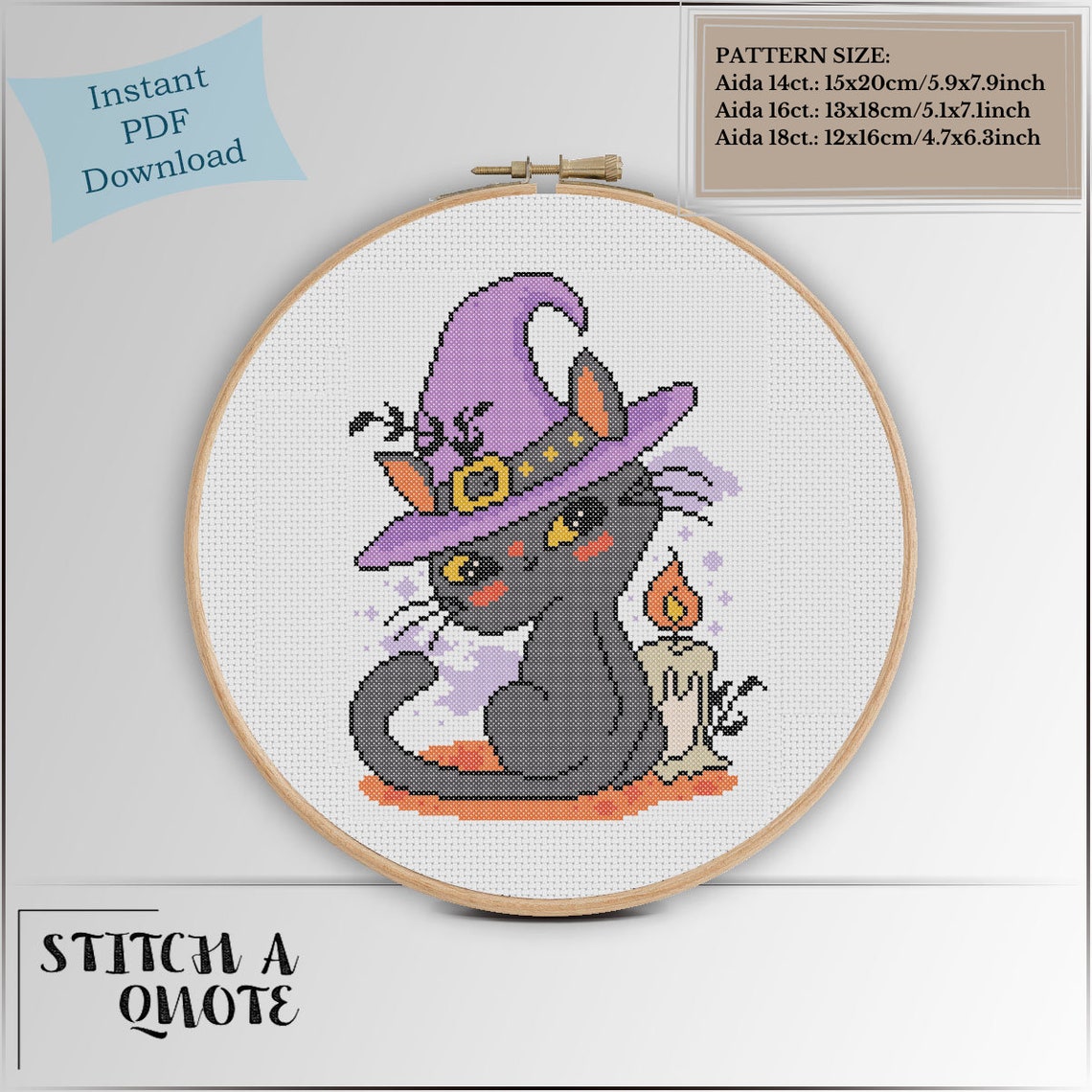 Halloween Cross Stitch Pattern Halloween Simple Cross Stitch - Etsy