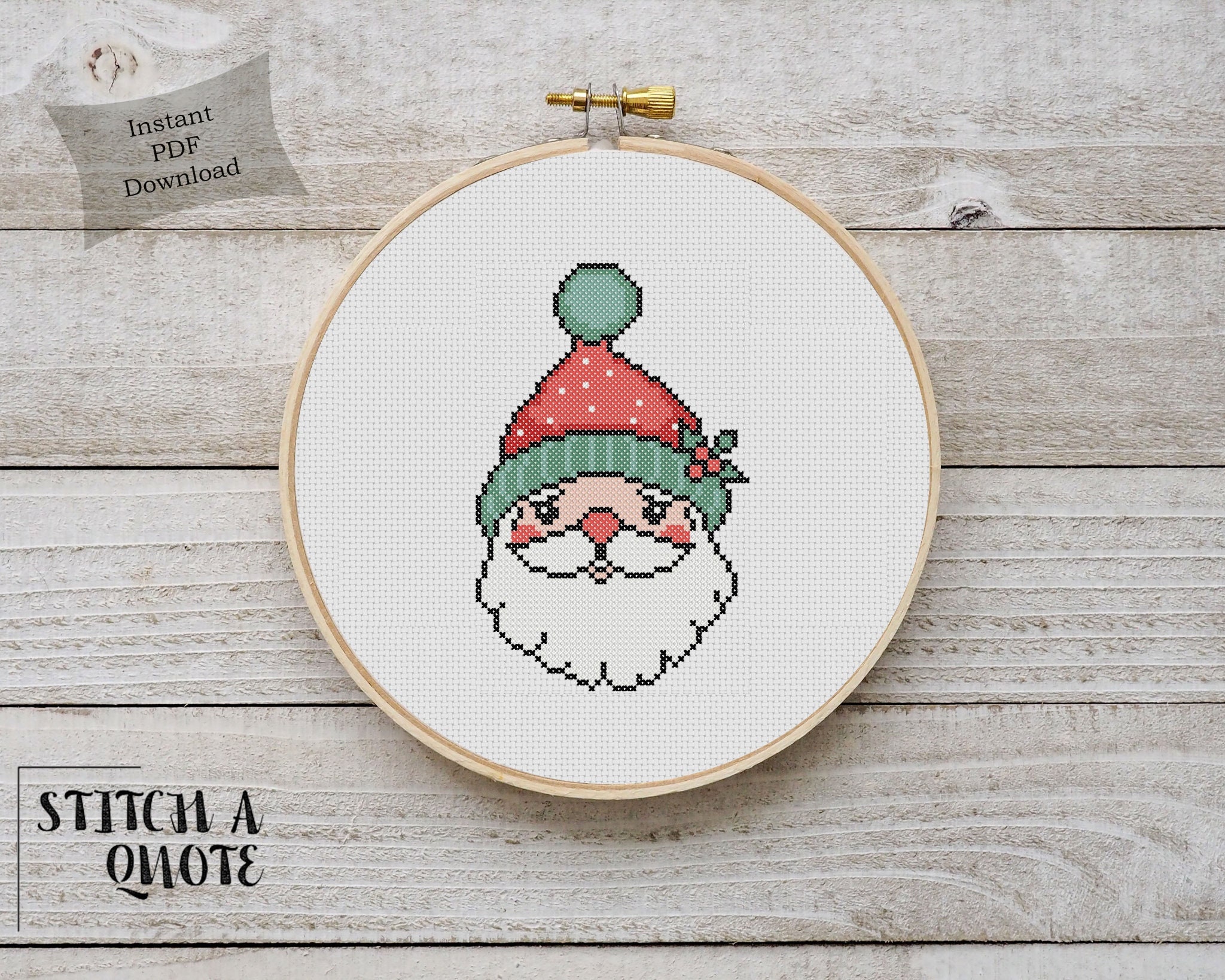 Christmas Santa Cross Stitch Pattern Christmas Cross Stitch Printable ...