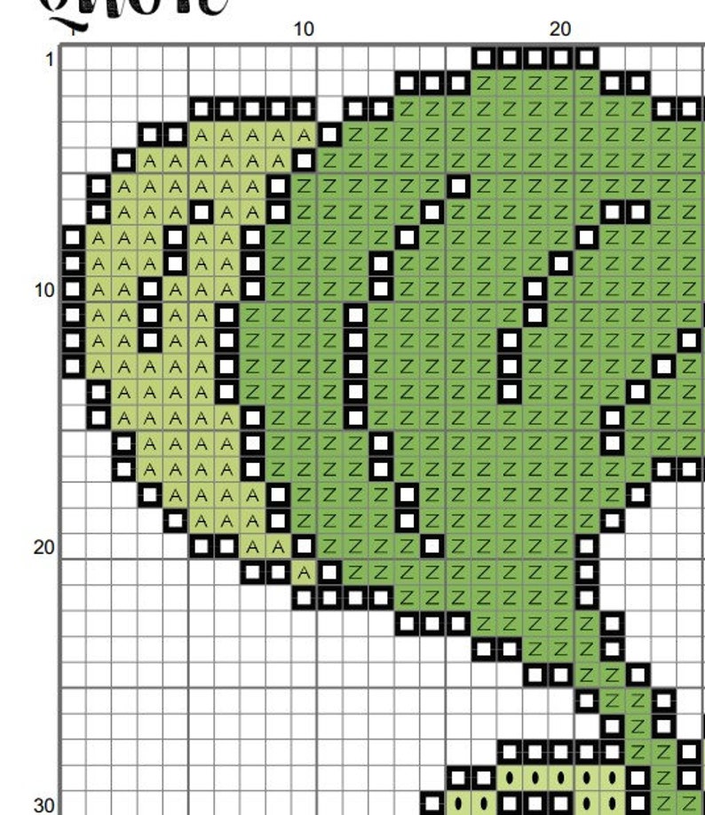 Frog Cross Stitch Pattern Simple Frog Cross Stitch Modern - Etsy
