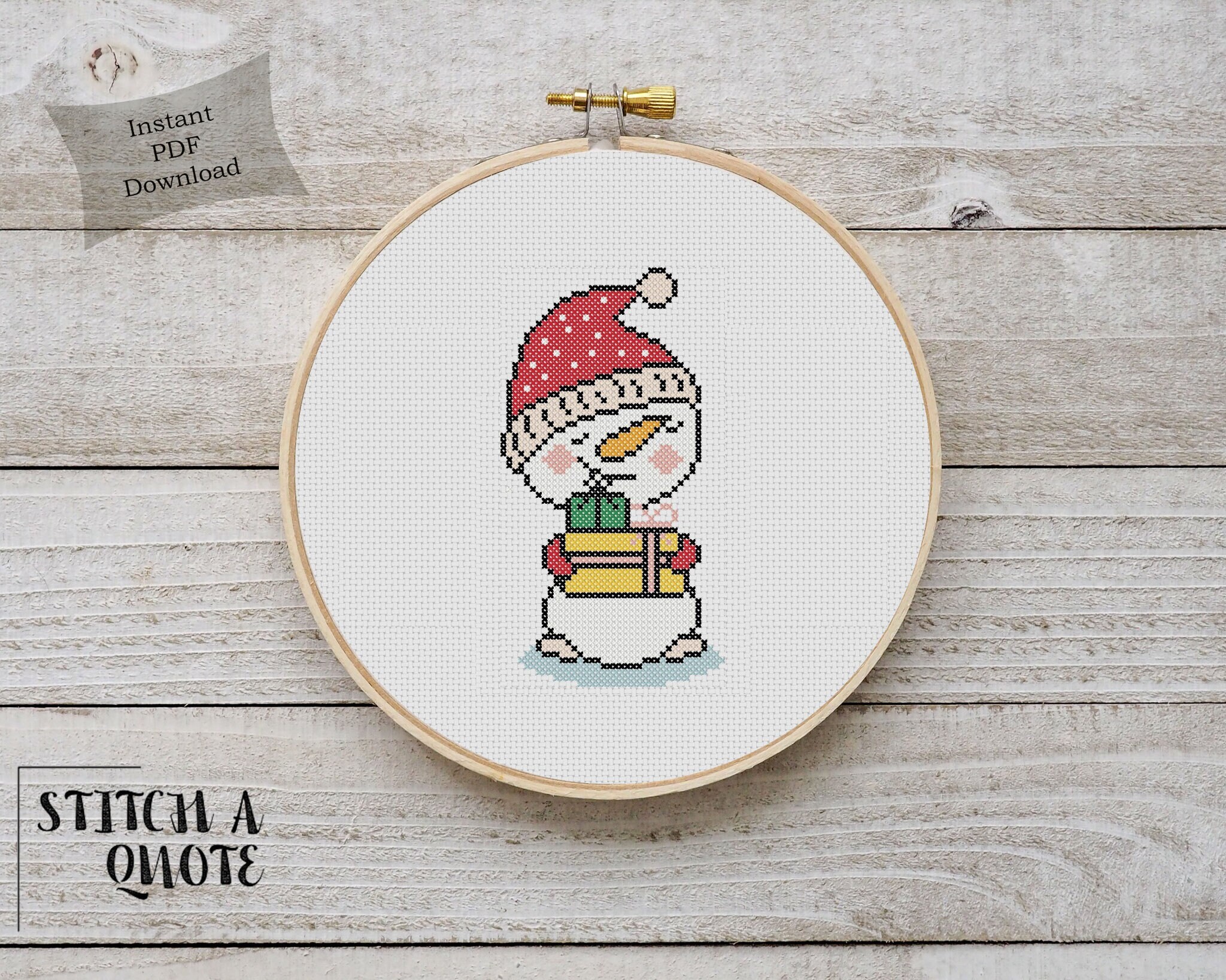 Snowman Cross Stitch Pattern Christmas Cross Stitch Chart Snowman Cross ...