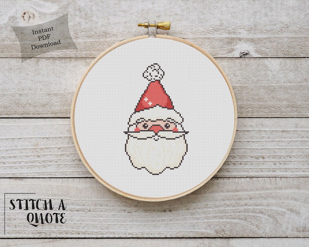 Christmas Santa Cross Stitch Pattern Christmas Cross Stitch Printable ...
