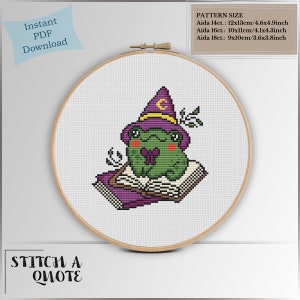 Halloween Cross Stitch Pattern Simple Frog Cross Stitch Modern Cross ...