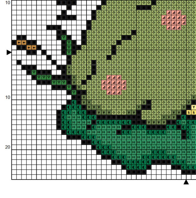 Frog Cross Stitch Pattern Simple Frog Cross Stitch Modern Cross Stitch ...