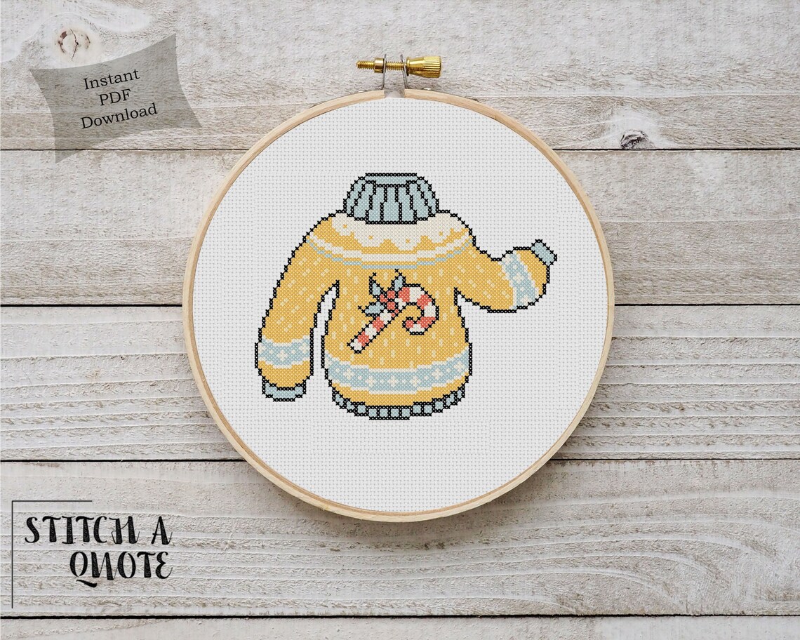 Christmas Jumper - Cross Stitch Pattern (digital PDF Pattern) - Etsy
