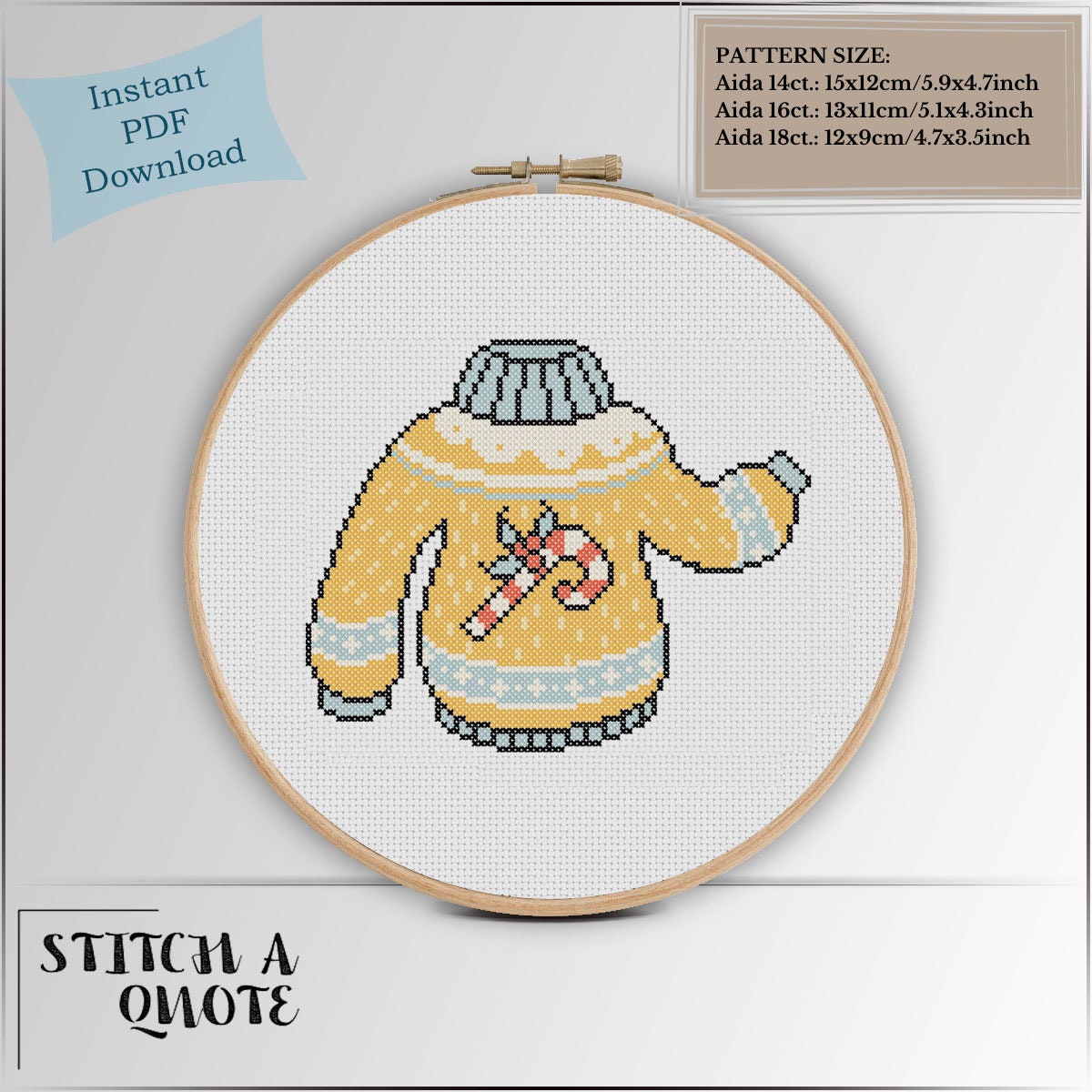 Christmas Jumper - Cross Stitch Pattern (digital PDF Pattern) - Etsy