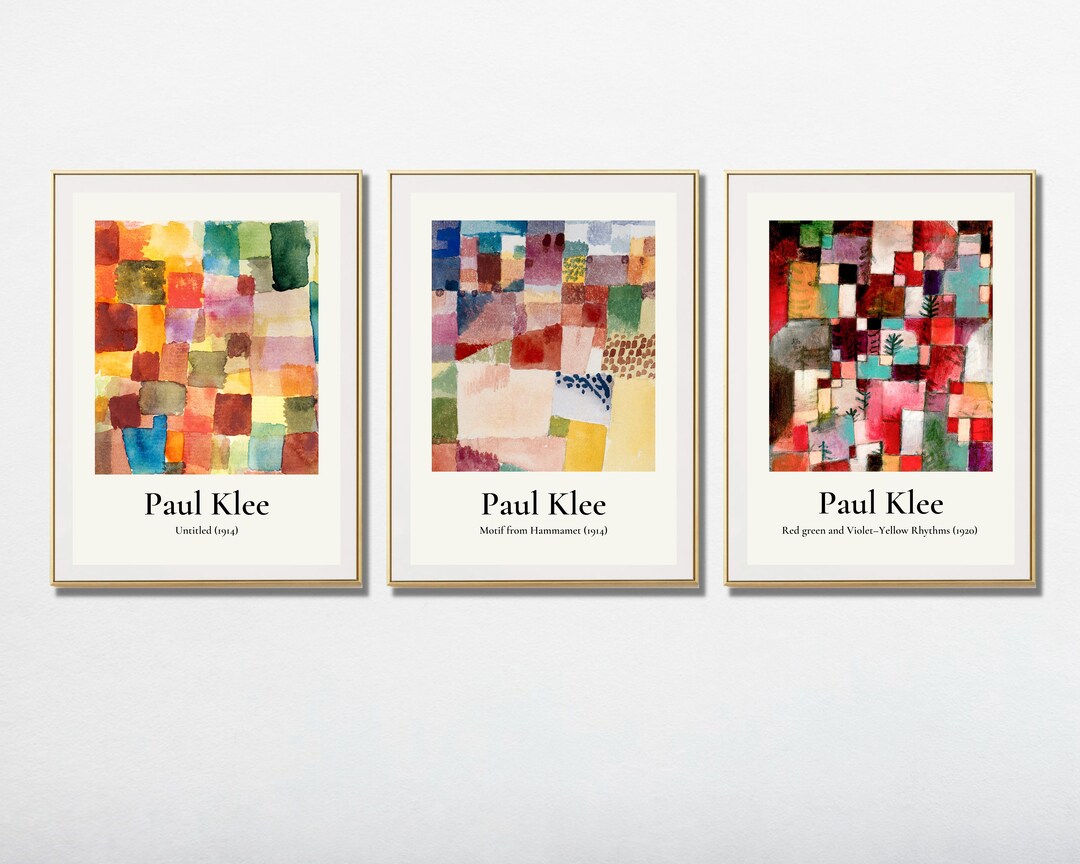 Vintage Paul Klee Wall Art - 3 Piece Set (digital Download) | Paul Klee ...