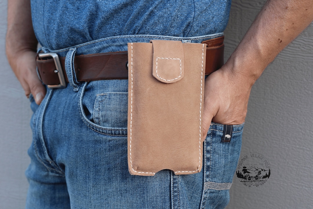 Tan Leather Cell Phone Holster Case - Etsy