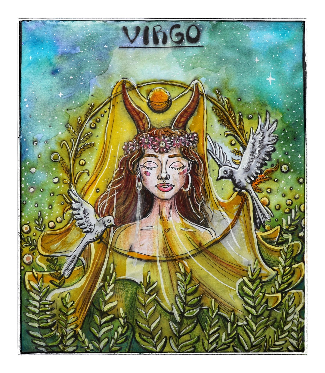 Virgo Art Print by Kami Original Design, Multiple Sizes Available - Etsy