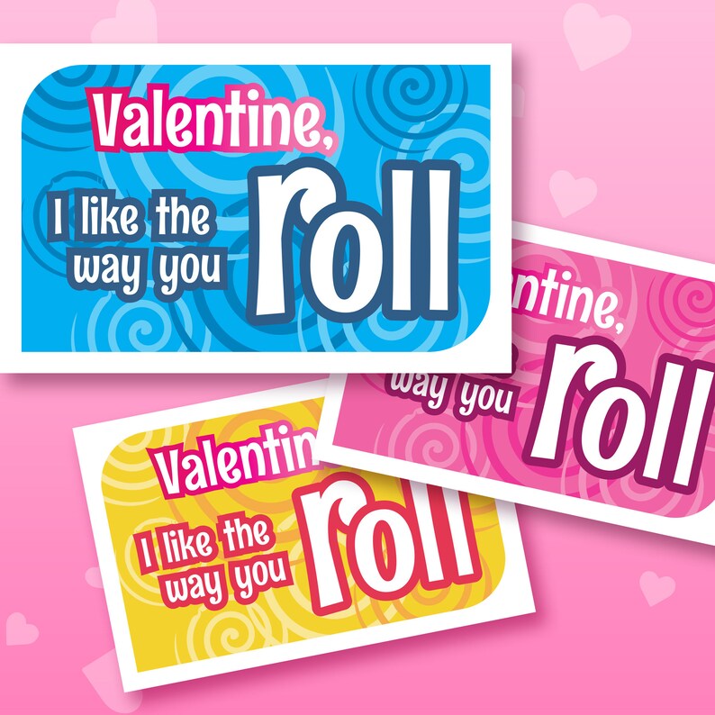 Kids Valentine Cards, I Like the Way You Roll, Valentine, Classroom ...