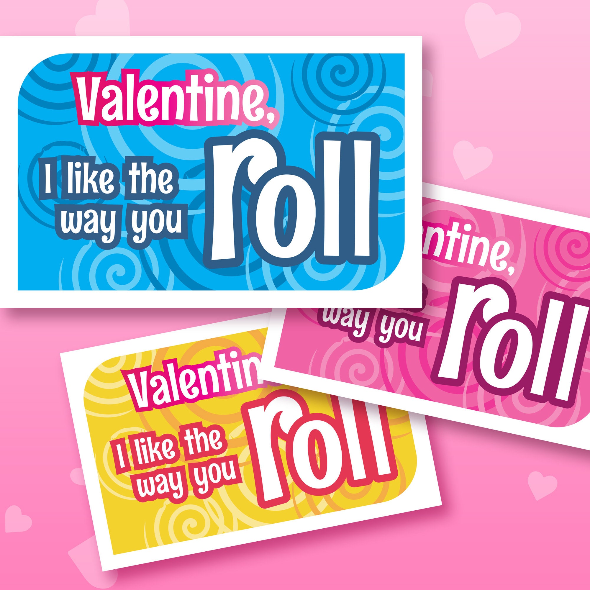 Kids Valentine Cards, I Like the Way You Roll, Valentine, Classroom ...