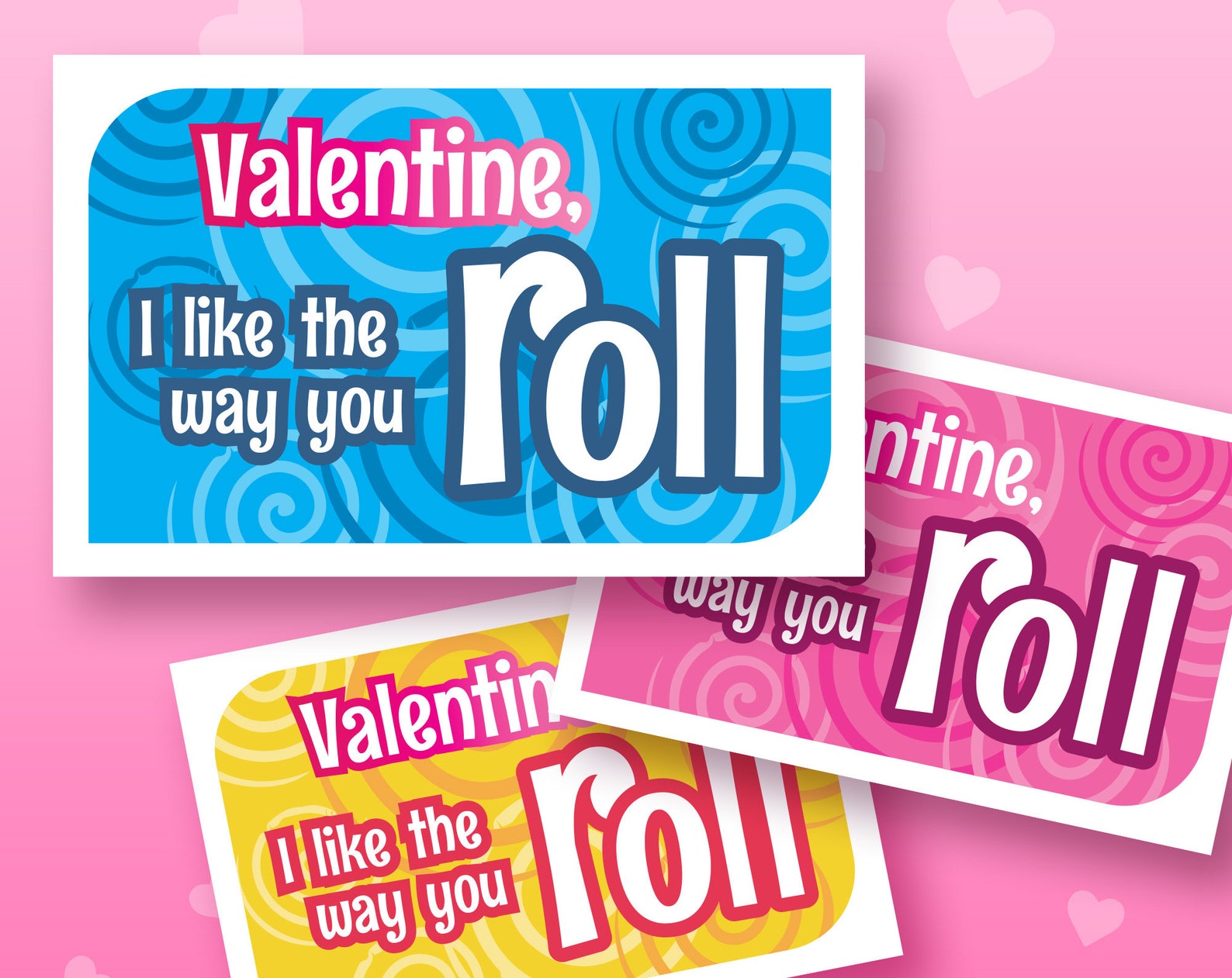 Kids Valentine Cards, I Like the Way You Roll, Valentine, Classroom ...