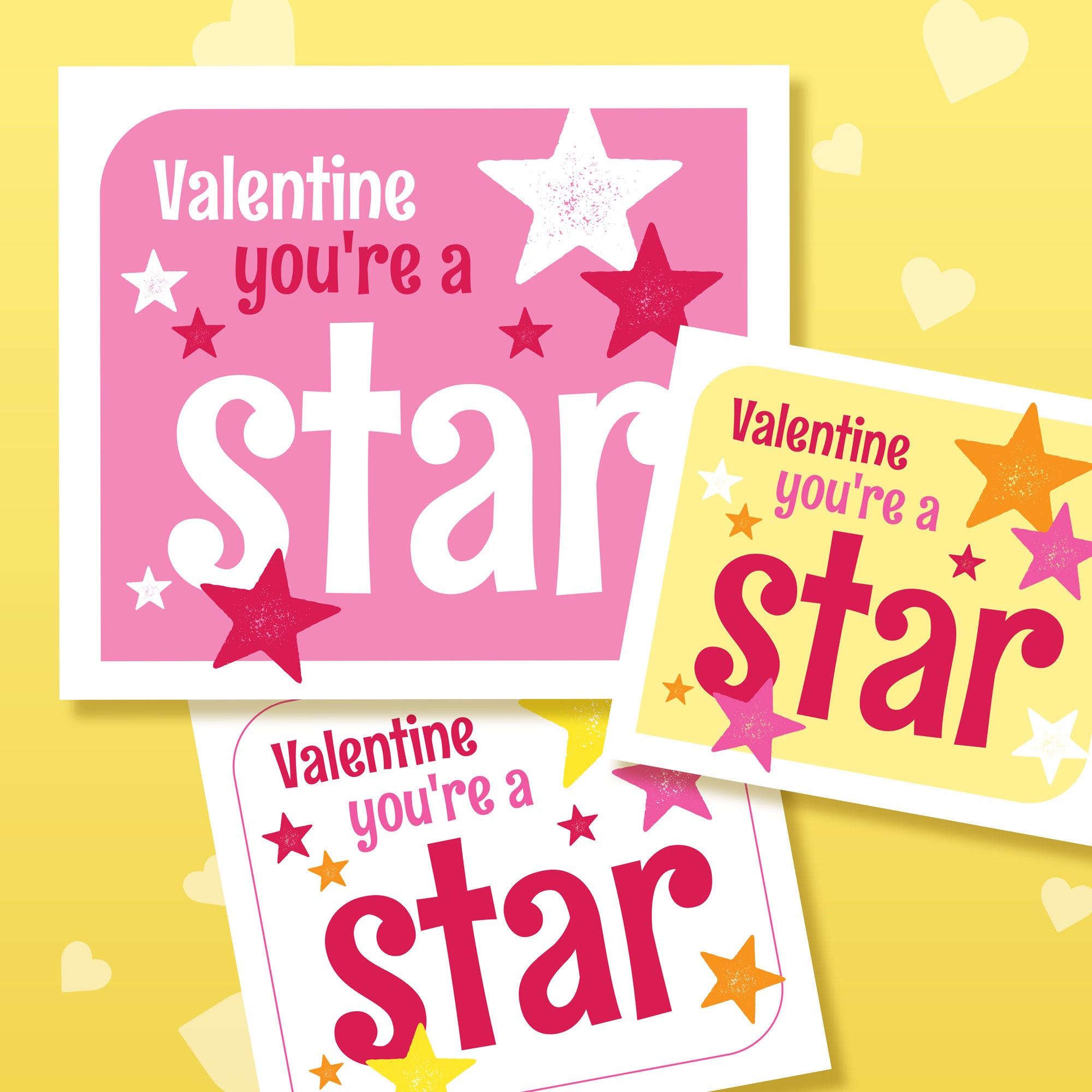Kids Valentine Cards, You're A Star Valentine, Classroom Valentine ...