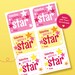 Kids Valentine Cards, You're A Star Valentine, Classroom Valentine ...