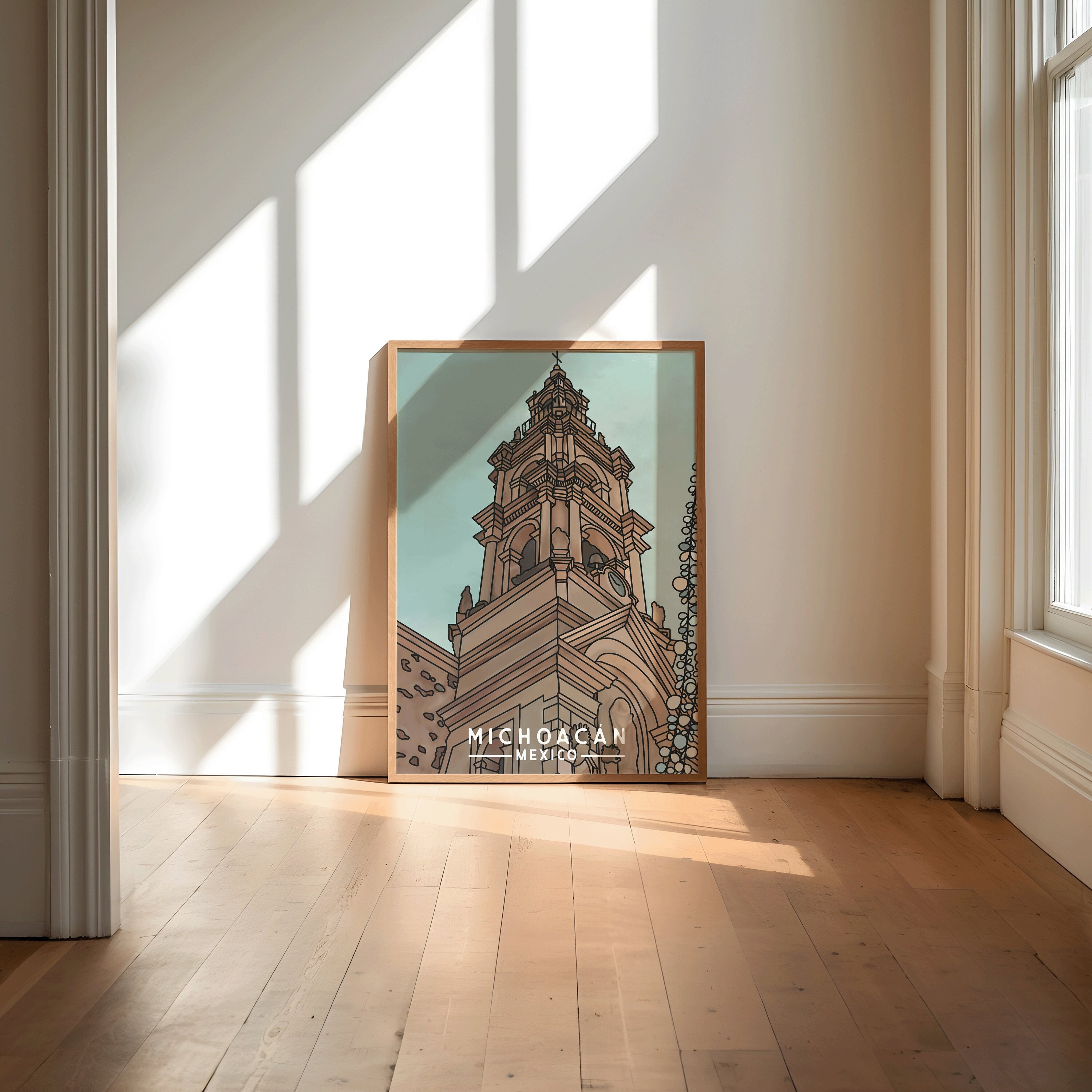 Michoacán Mexico Art Print, A4/A5 Art Print, Art Print Illustration ...