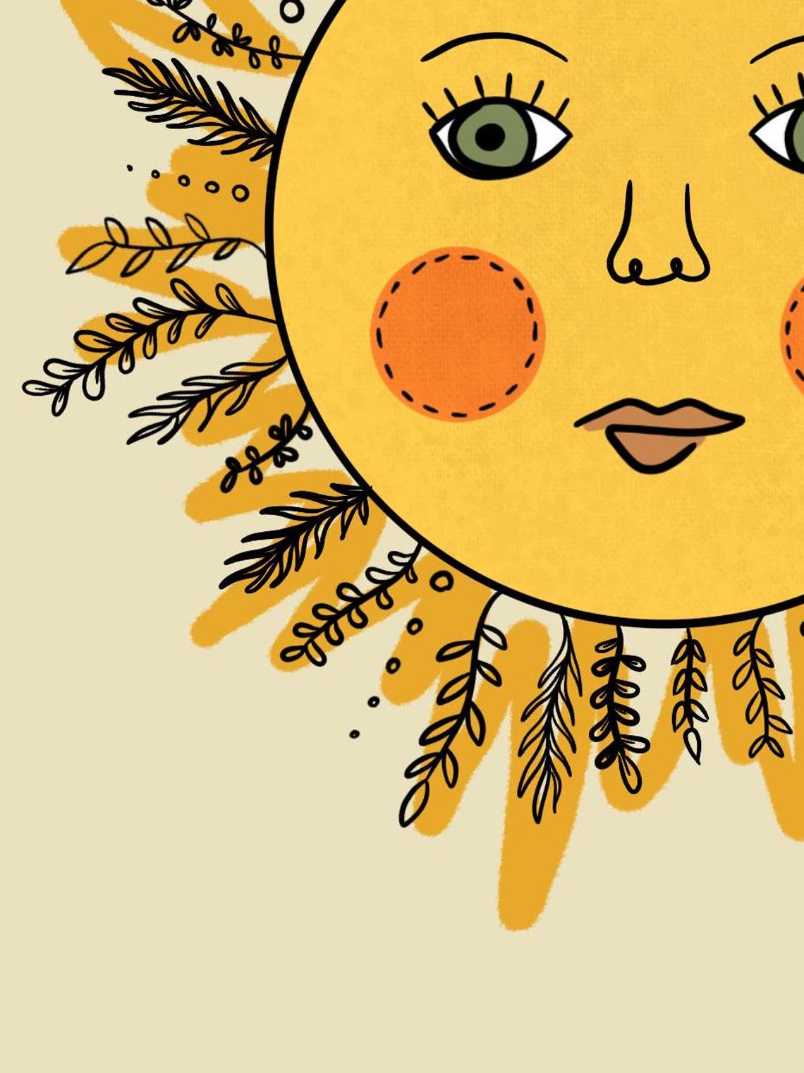 Sun Art Print, Celestial Art Print, 6x6 Art Print, Nursery Wall Art ...