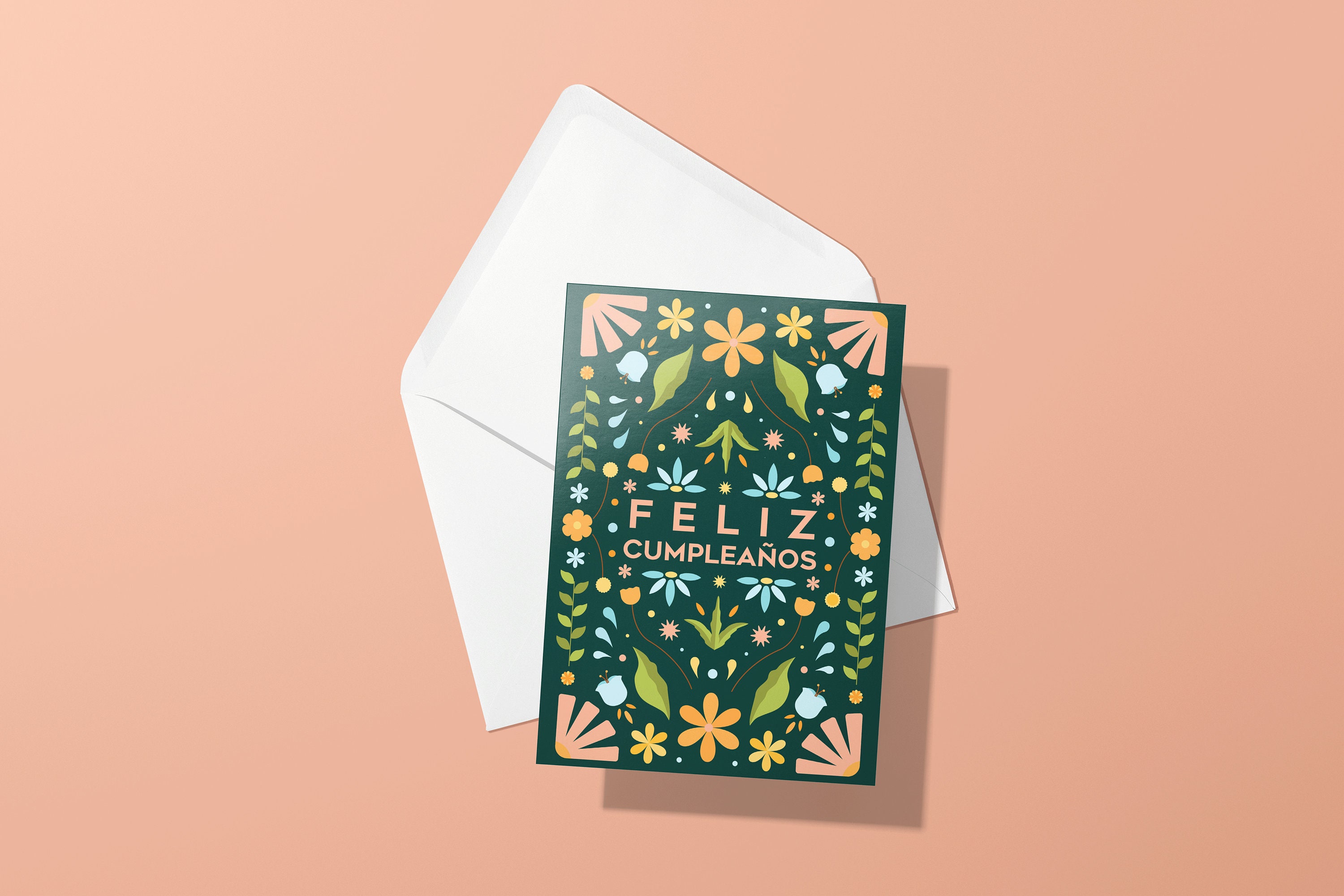 Feliz Cumpleaños Card, Spanish Birthday Card, Blank Birthday Card ...