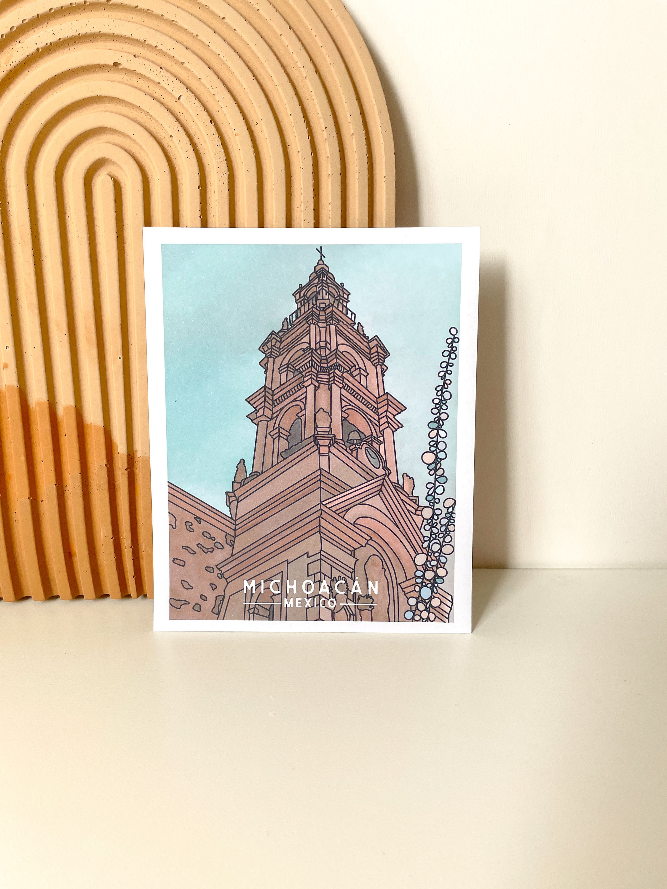 Michoacán Mexico Art Print, A4/A5 Art Print, Art Print Illustration ...