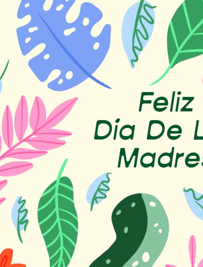 Spanish Mother's Day Card, Mother's Day, Feliz Dia De Las Madres, A2 ...
