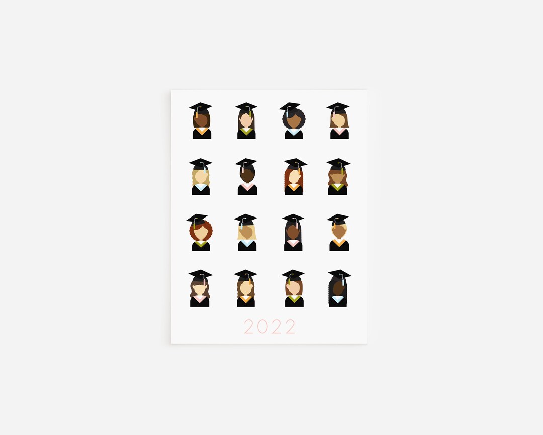 2023 Graduation Card, Congrats Grad Blank Greeting Card, Female ...