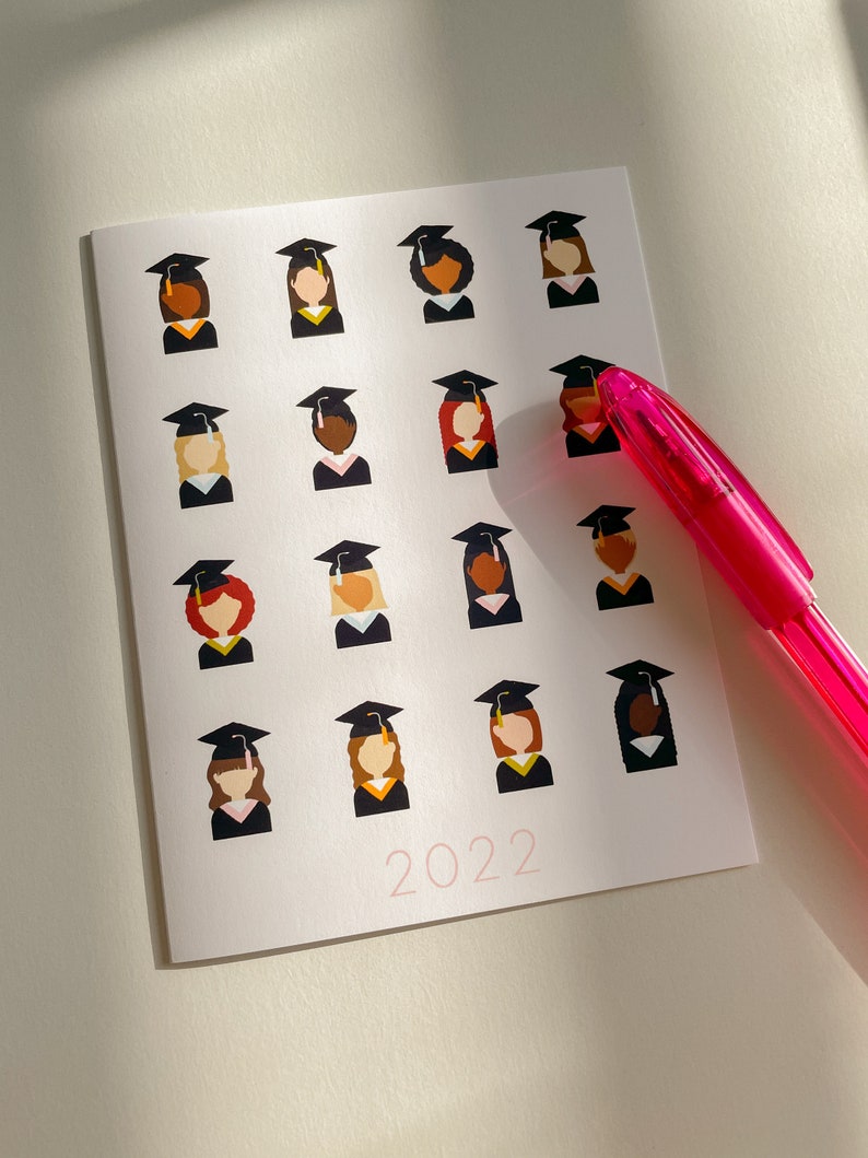 2023 Graduation Card, Congrats Grad Blank Greeting Card, Female ...