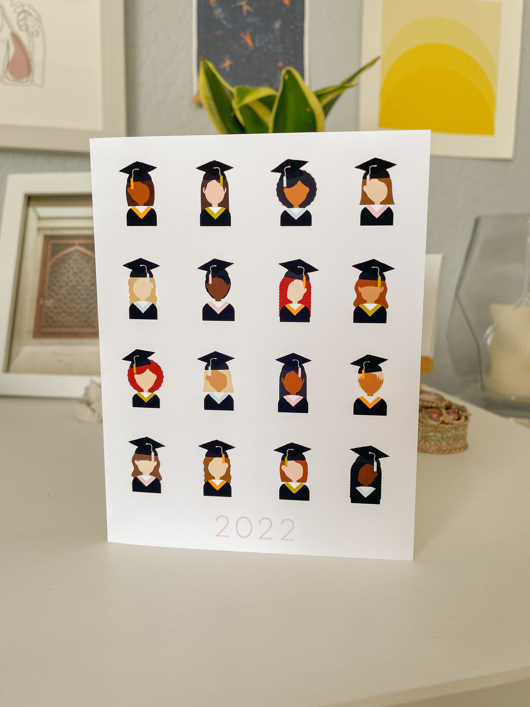 2023 Graduation Card, Congrats Grad Blank Greeting Card, Female ...