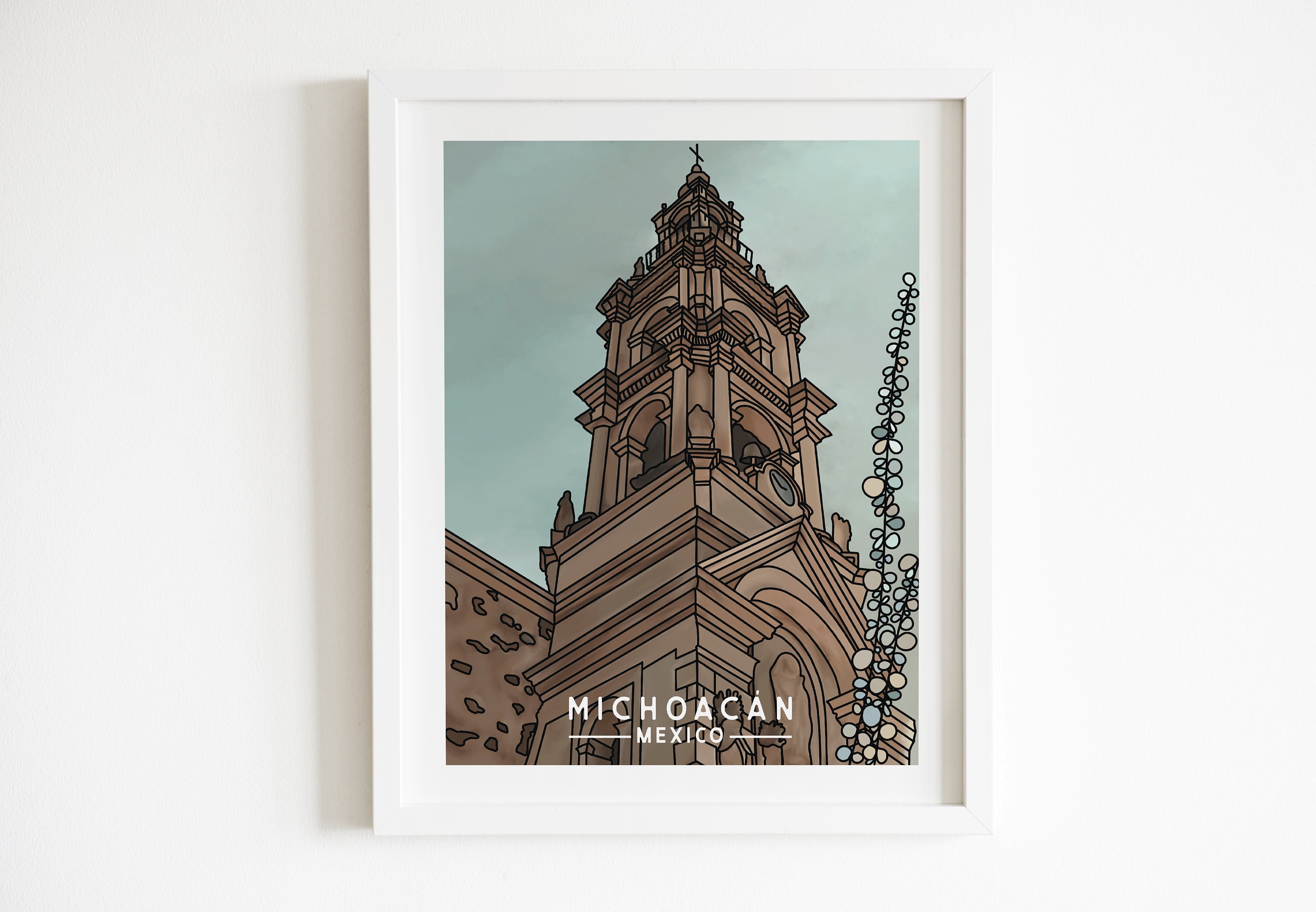 Michoacán Mexico Art Print, A4/A5 Art Print, Art Print Illustration ...