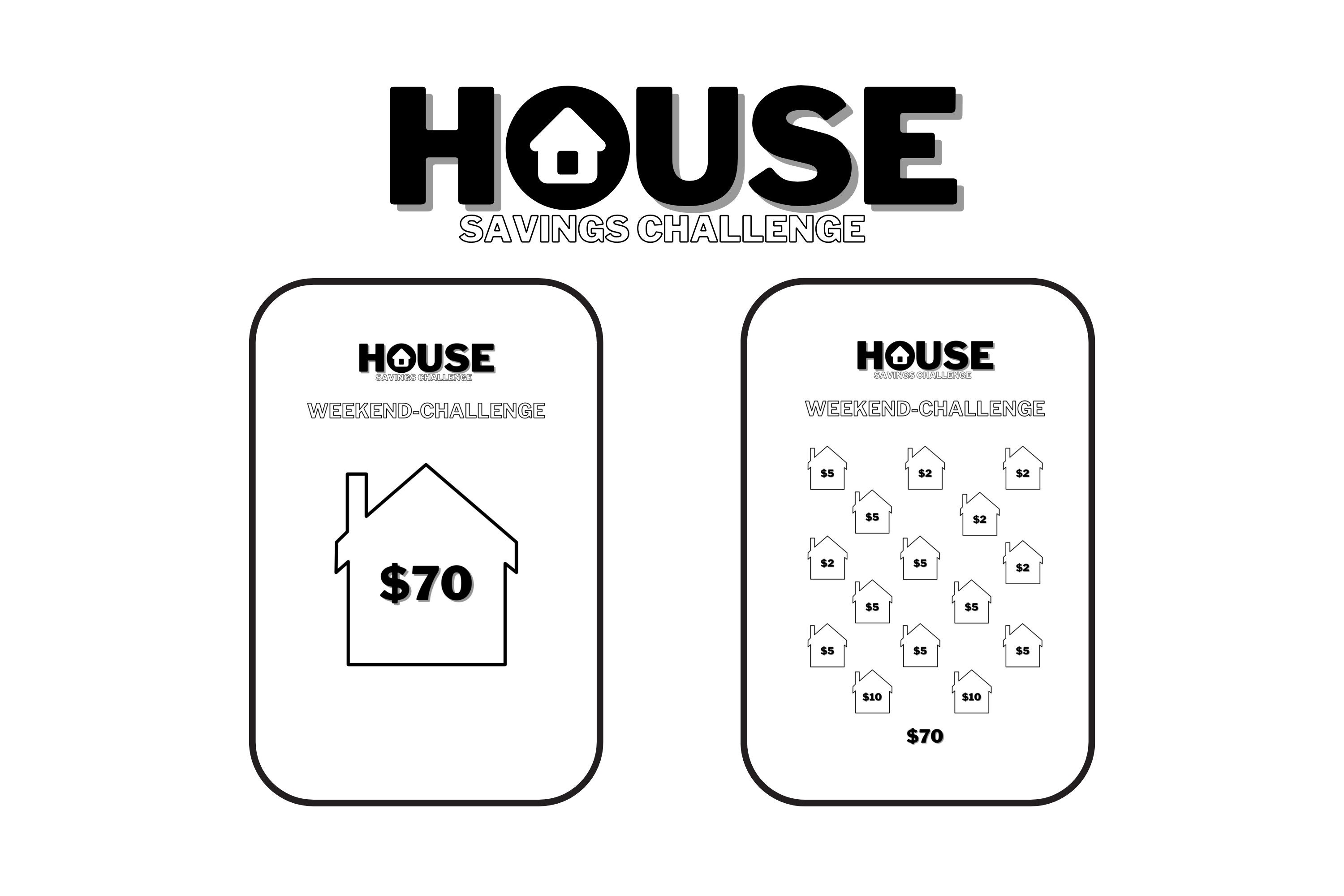 House Printable PDF Savings Challenge Bundle Mini Savings Challenge Set ...