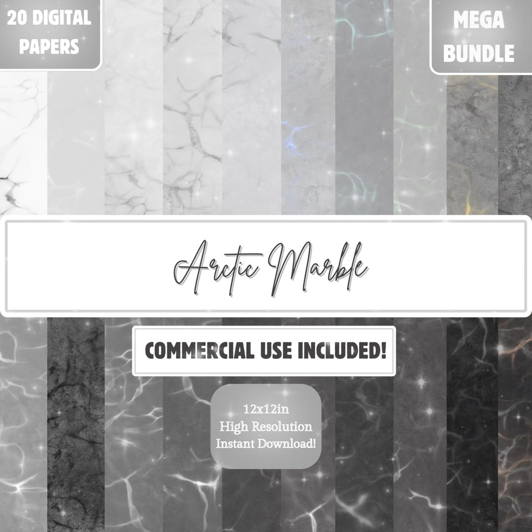 Black and White Marble Digital Paper | Scrapbook, Collage (digital ...
