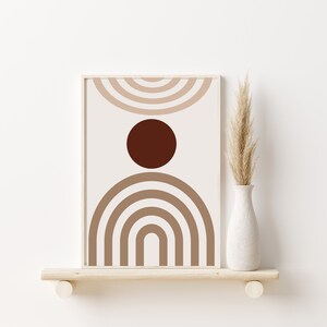 Neutral Boho Gallery Wall Prints, Mid Century Modern Wall Art Set ...