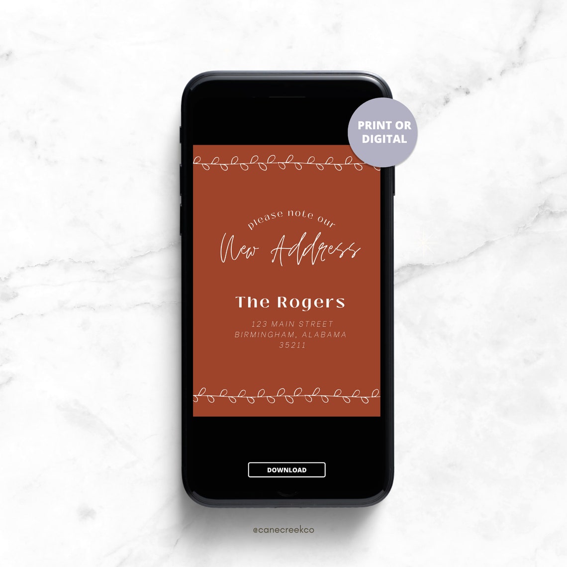 Editable Moving Announcement Invitation | Editable Canva Template ...
