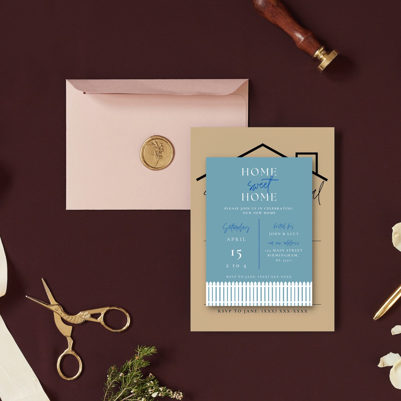 Editable Housewarming Invitation Canva Template Digital or Printable ...