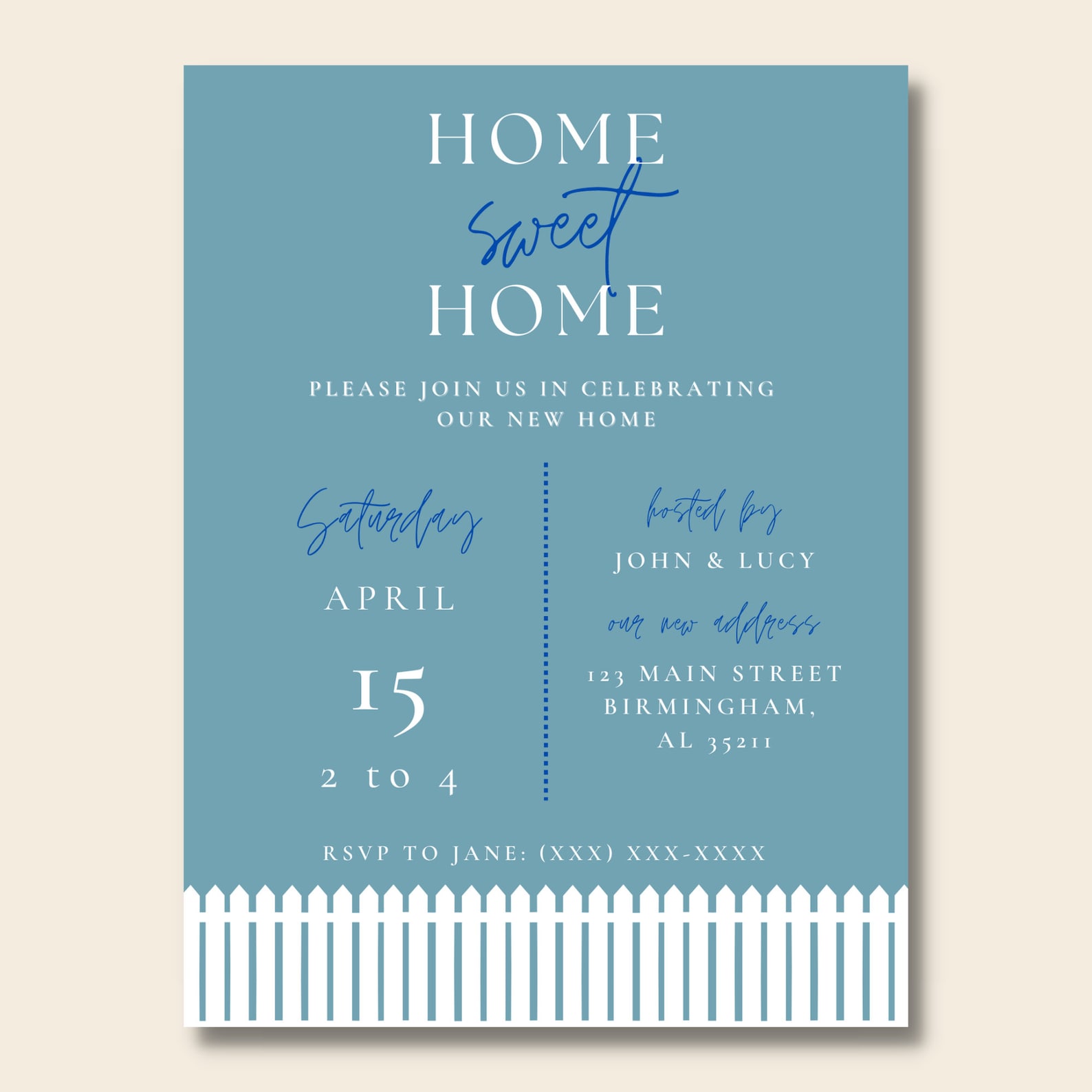 Editable Housewarming Invitation Canva Template Digital or Printable ...