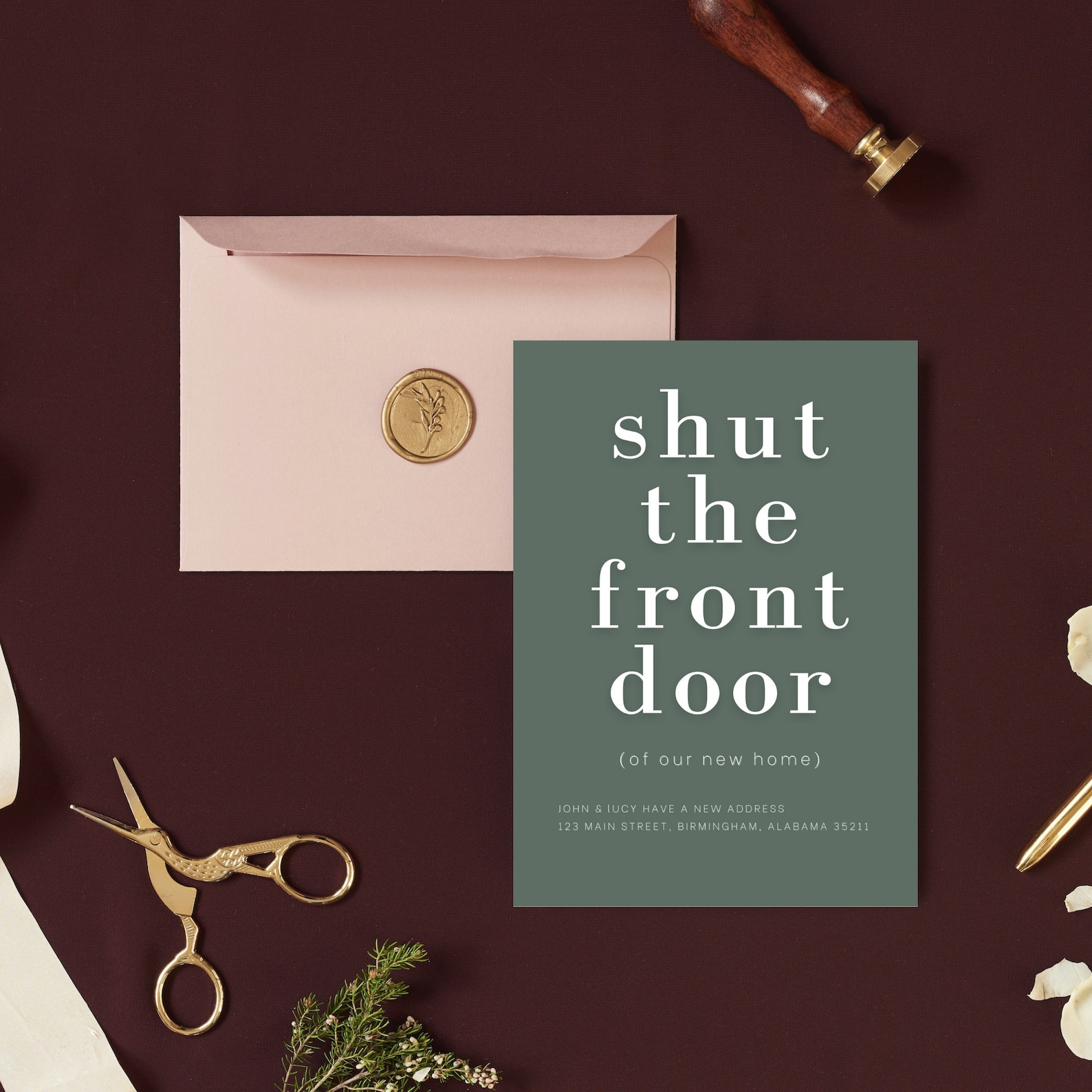 Editable Moving Announcement Invitation | Editable Canva Template ...