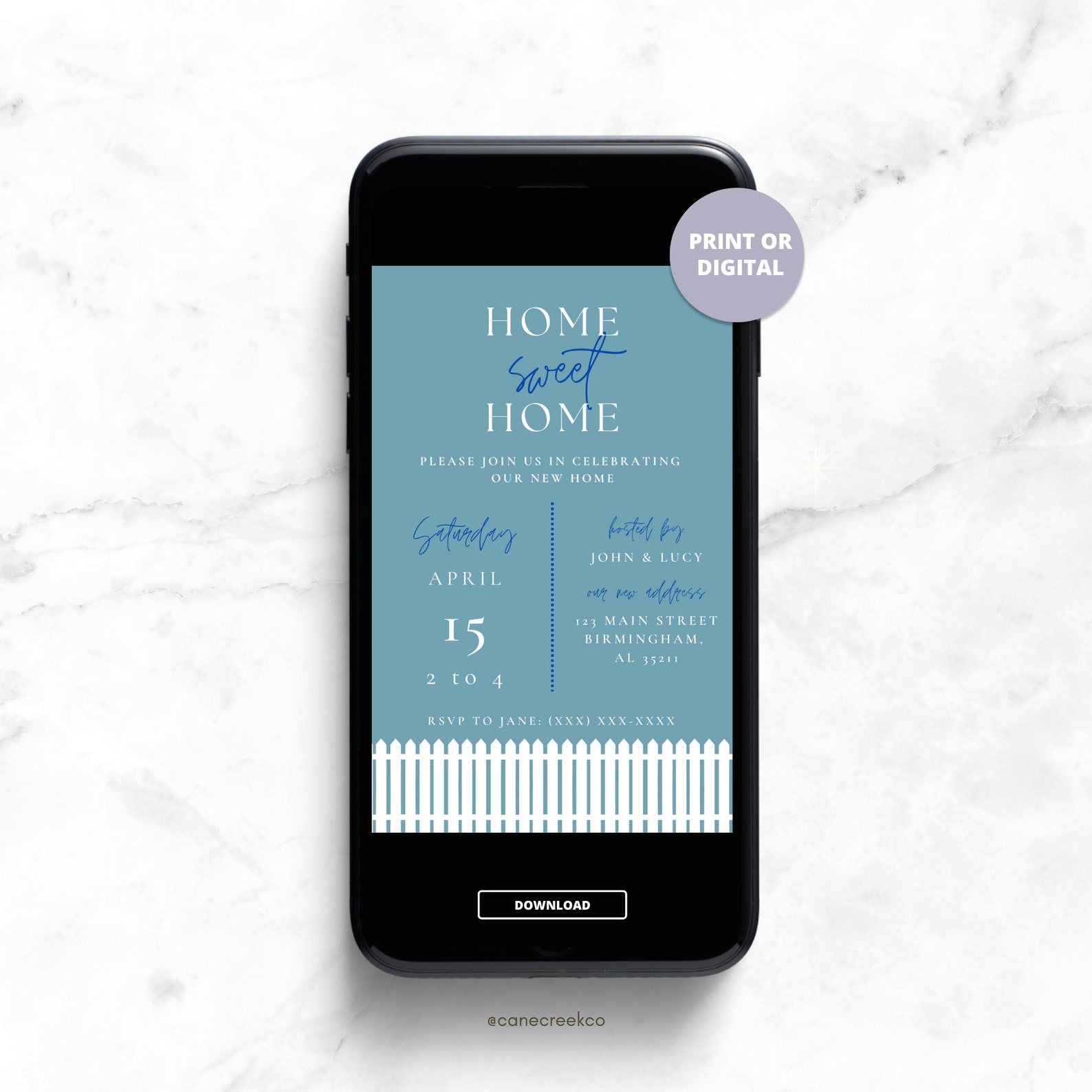 Editable Housewarming Invitation Canva Template Digital or Printable ...